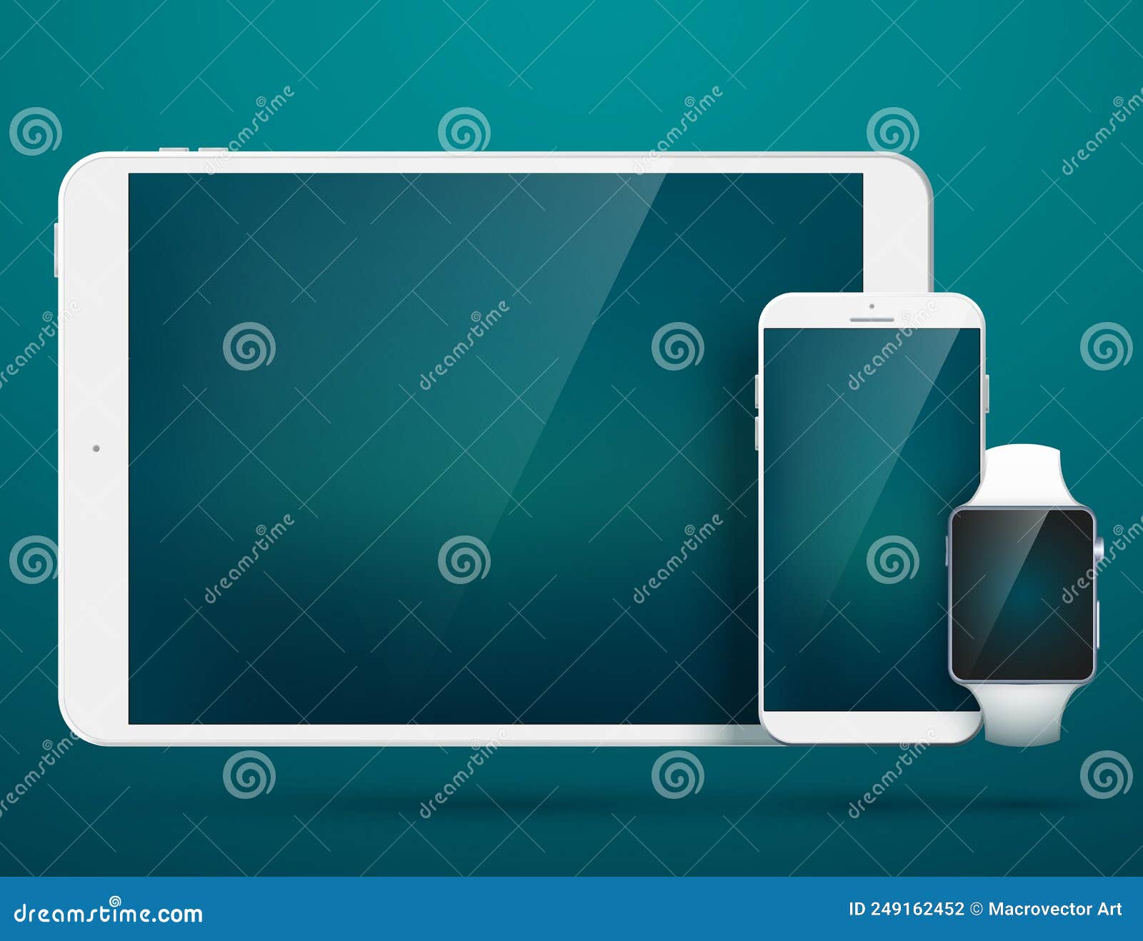 Technology Digital Gadgets Set Stock Vector - Illustration of isolated ...