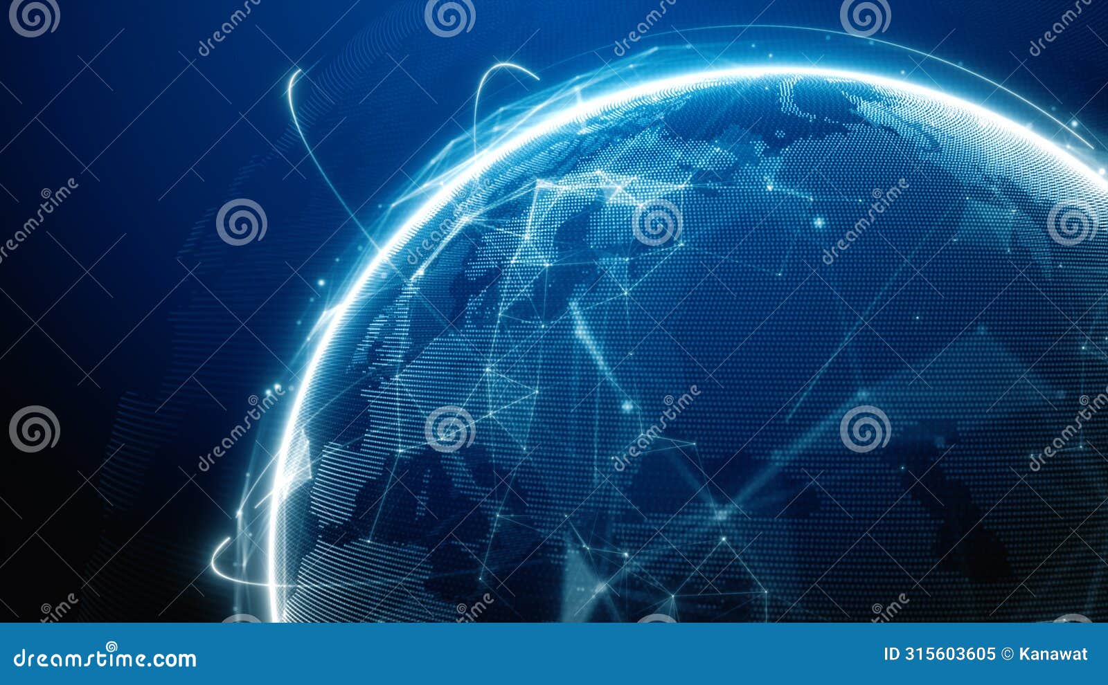 Technology Digital Globe Network and Data Analytics, Futuristic Digital ...