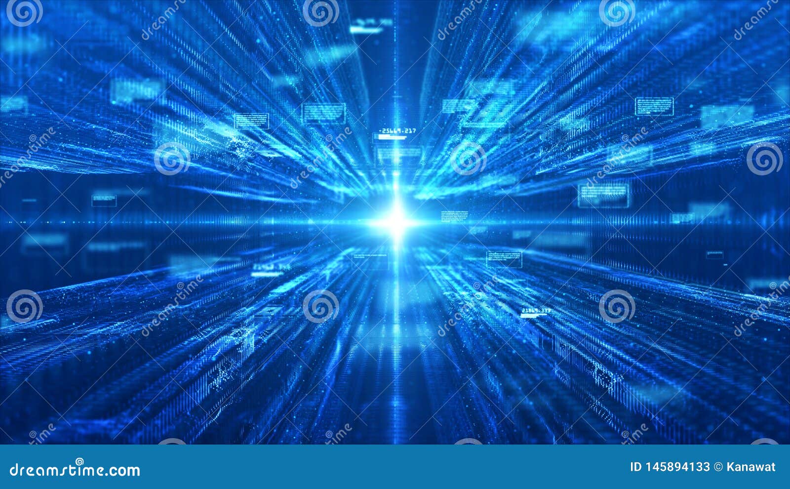 Technology Digital Matrix and Light Abstract Background Stock ...