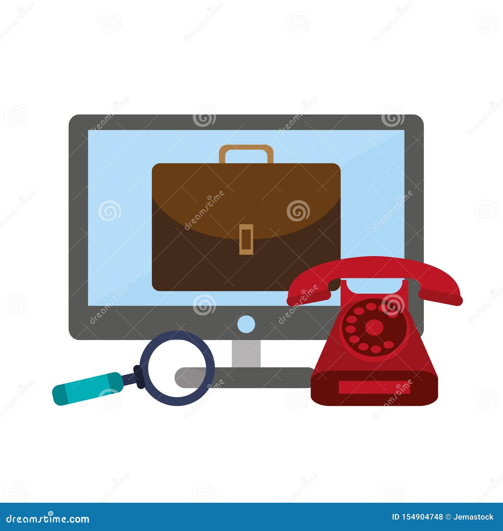 Technology Digital Modern Hardware Cartoon Stock Vector - Illustration ...