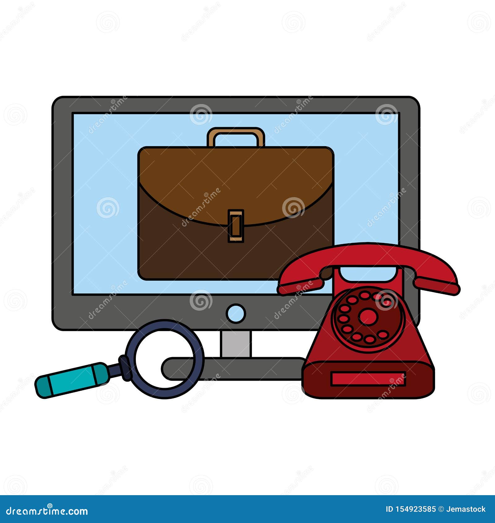 Technology Digital Modern Hardware Cartoon Stock Vector - Illustration ...