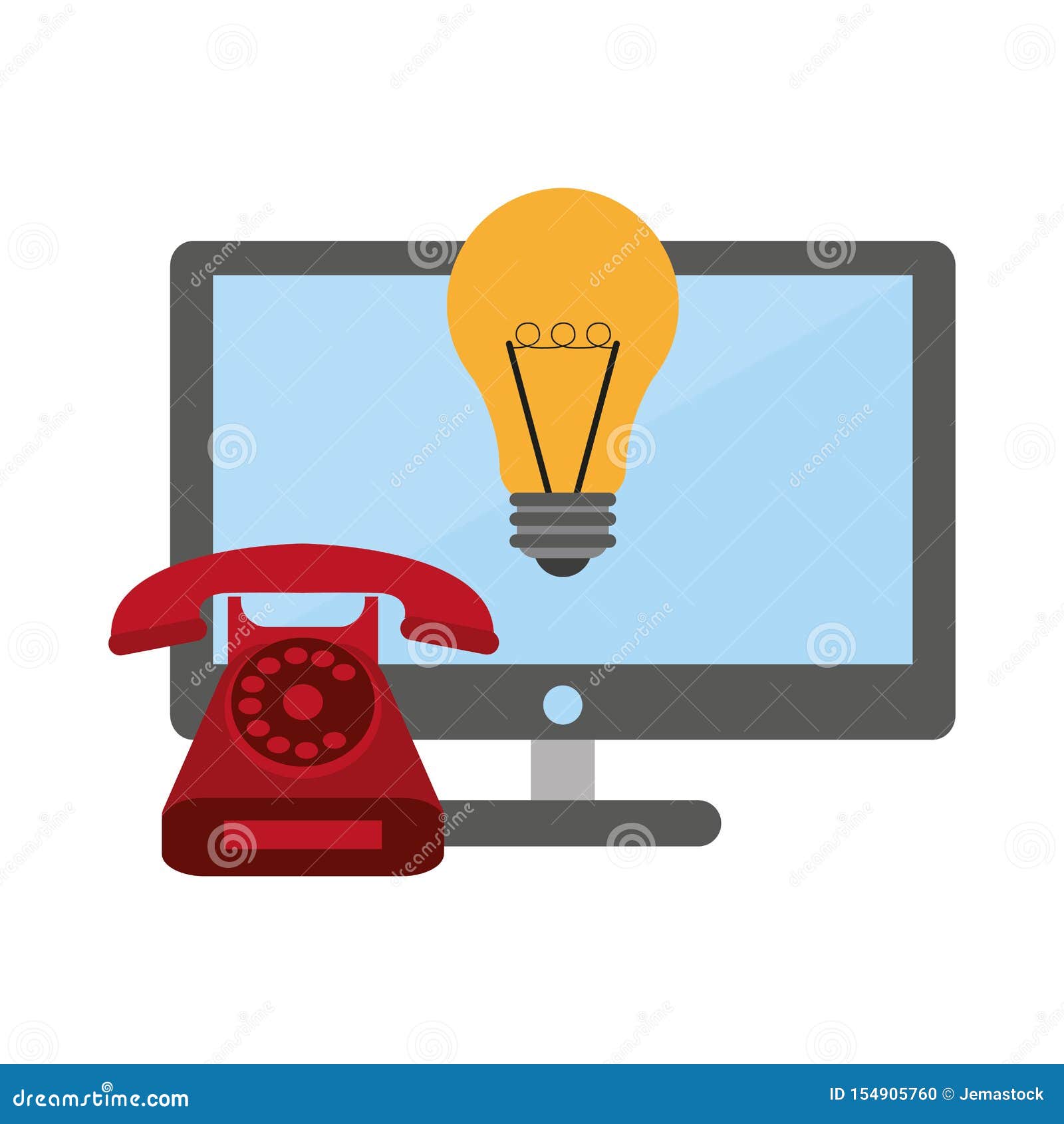 Technology Digital Modern Hardware Cartoon Stock Vector - Illustration ...