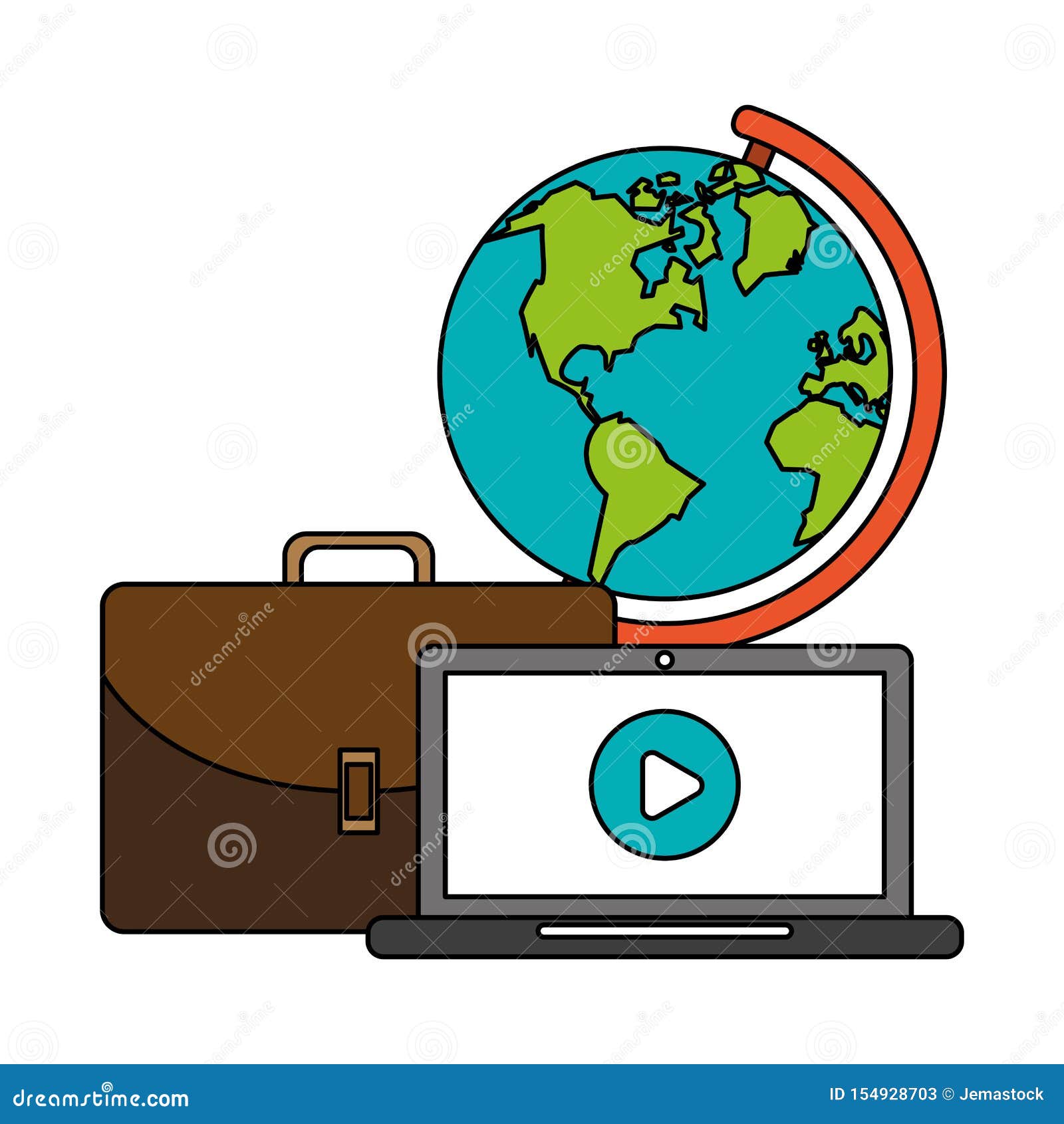 Technology Digital Modern Hardware Cartoon Stock Vector - Illustration ...