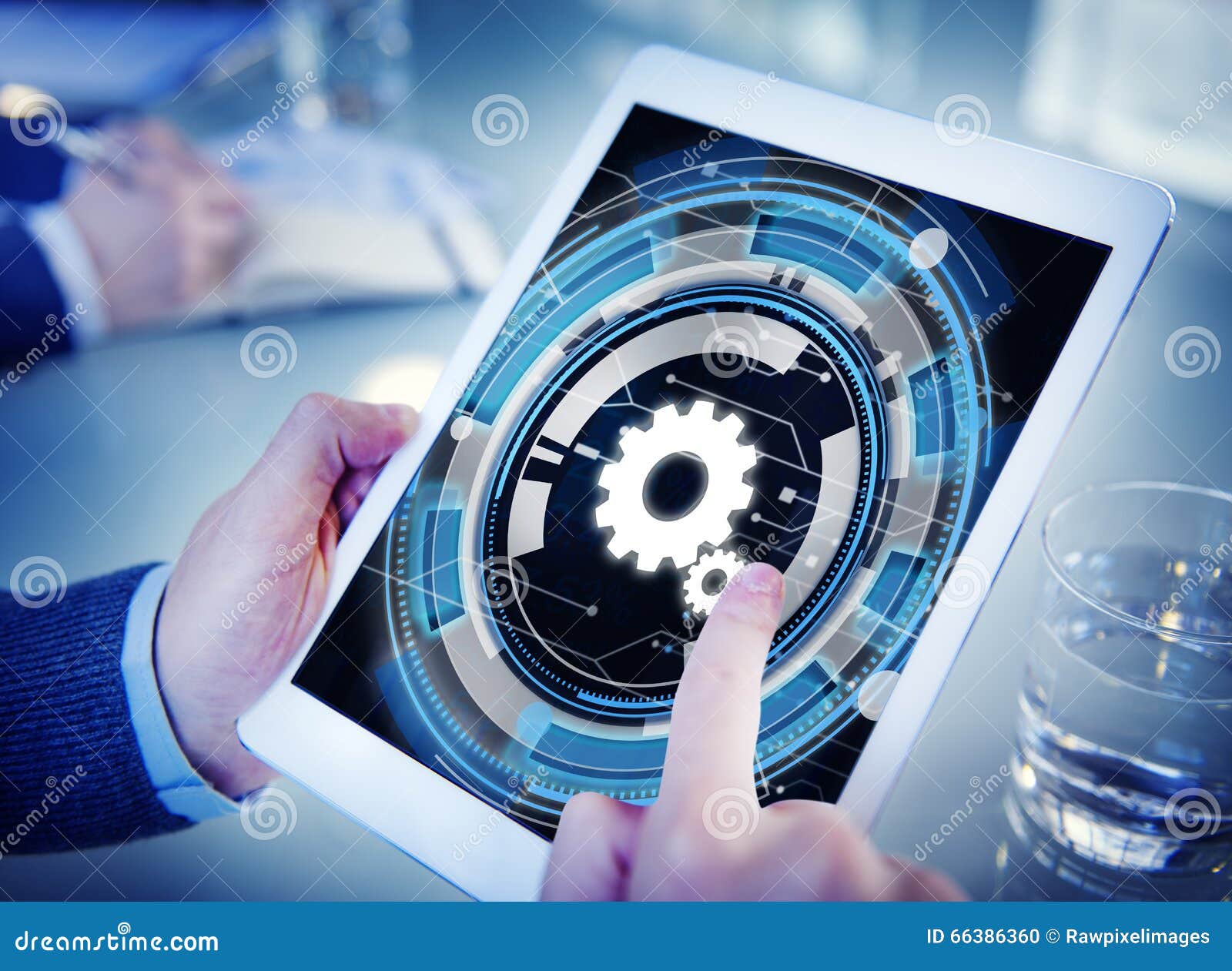 Technology Digital Network Cog Teamwork Concept Stock Photo - Image of ...