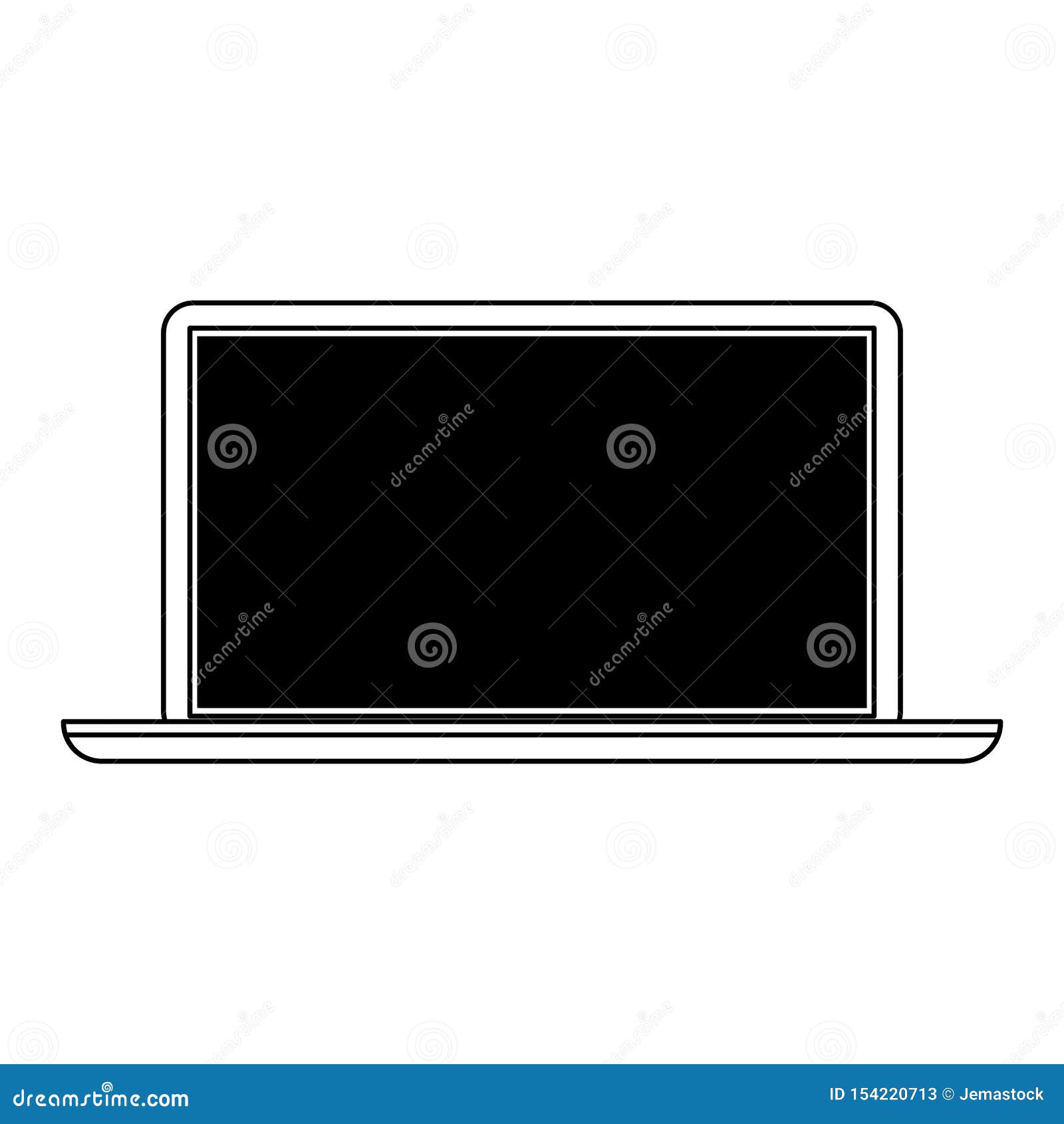 Technology Digital Online Modern Cartoon in Black and White Stock ...