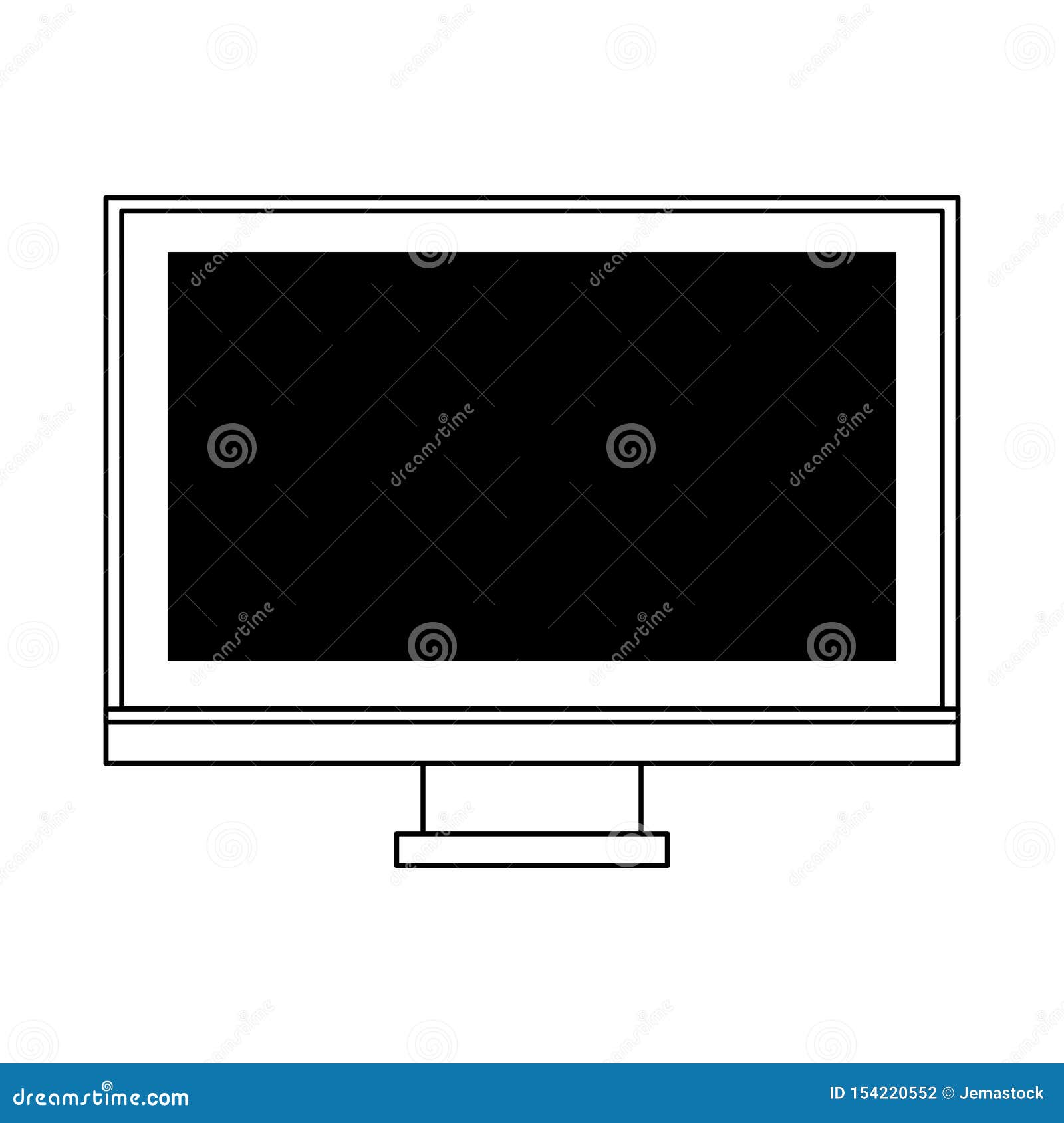 Technology Digital Online Modern Cartoon in Black and White Stock ...