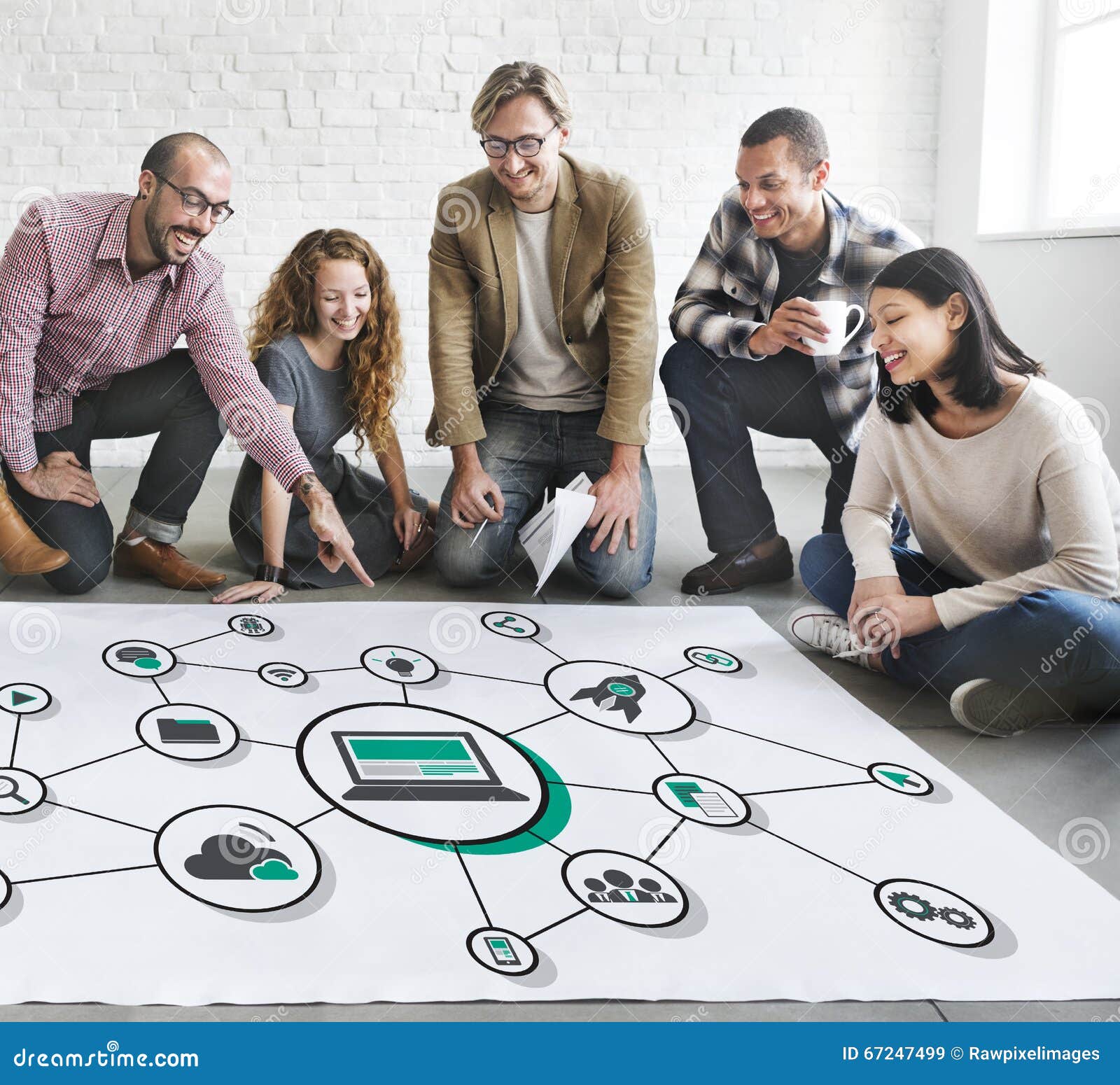 Technology Digital Share Media Link Concept Stock Image - Image of ...