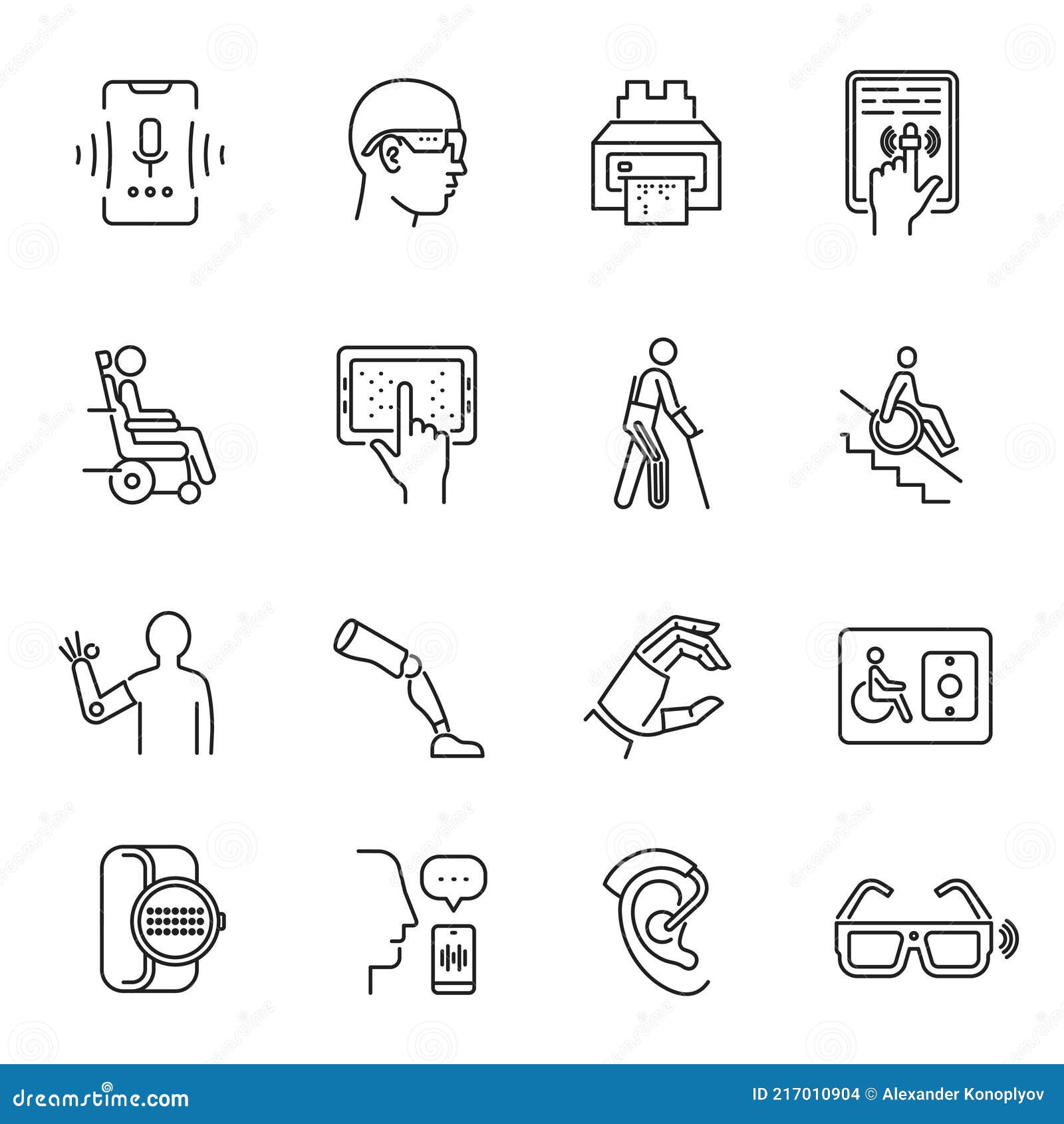 Electronic Gadget Line Icons Collection. Smartph, Laptop, Tablet ...