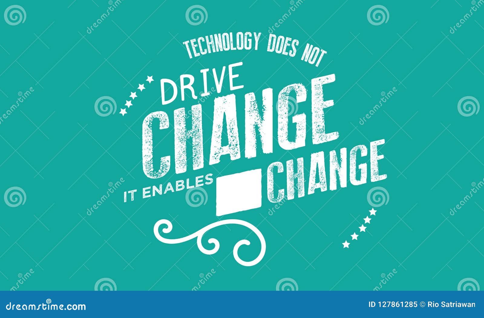 Technology Does Not Drive Change -- it Enables Change Stock Vector ...