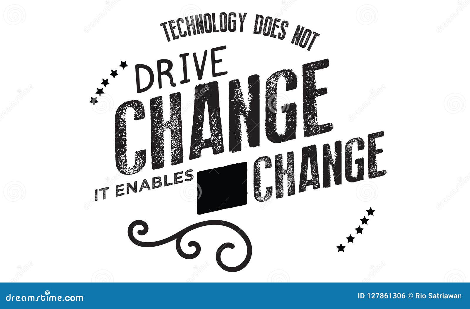 Technology Does Not Drive Change -- it Enables Change Stock Vector ...
