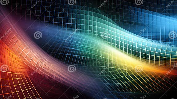 Technology Dynamic Grid Progression Stock Illustration - Illustration ...