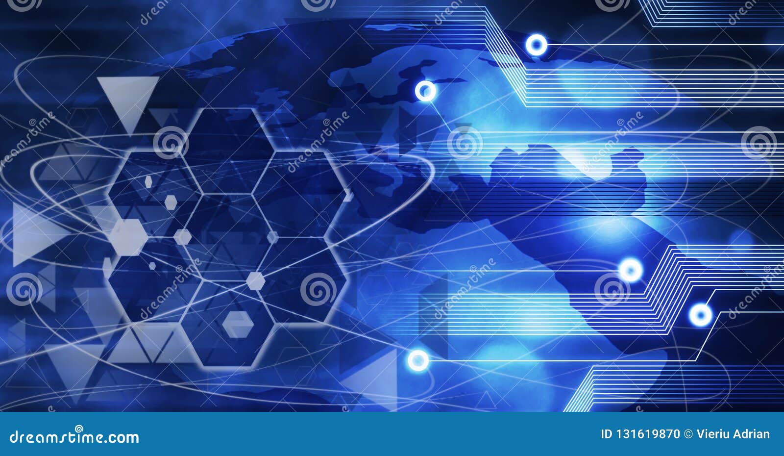 Technology,Business Earth Globe Connected Innovation with Ideas and ...