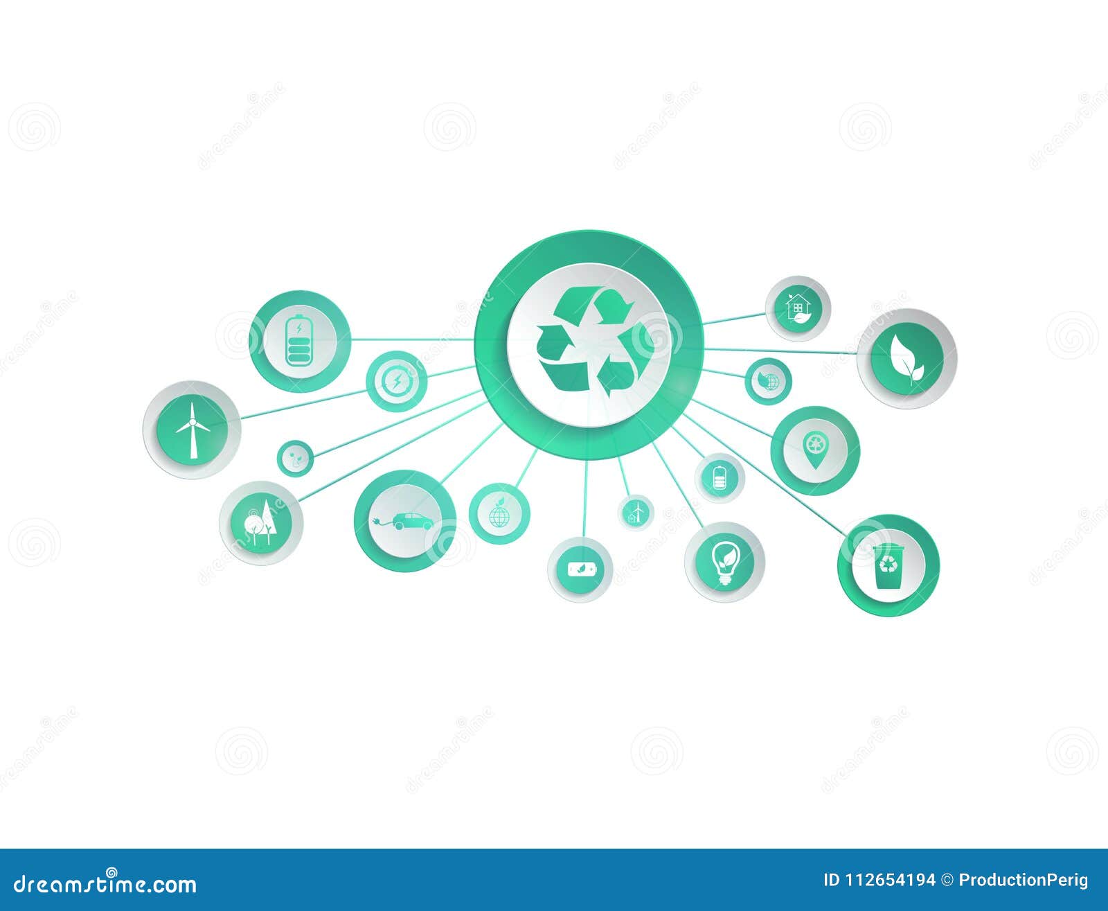 Technology Ecologic Interface with Icon Displayed on a Technology ...