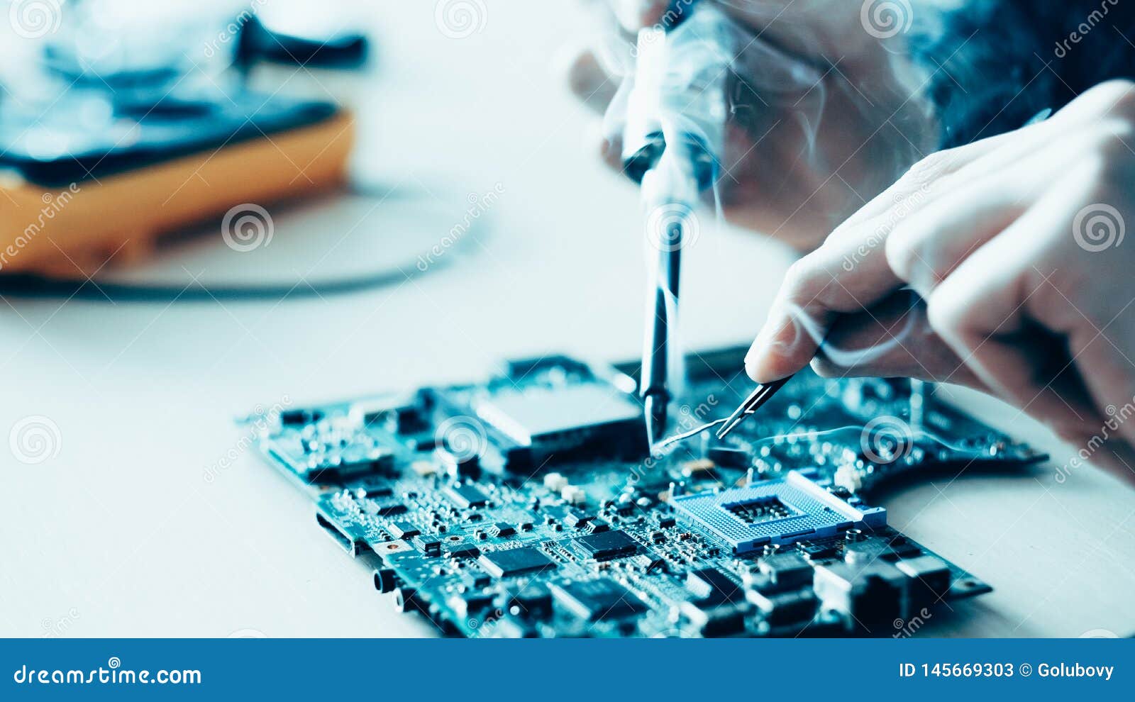 Technology Education Solder Motherboard Component Stock Image - Image ...