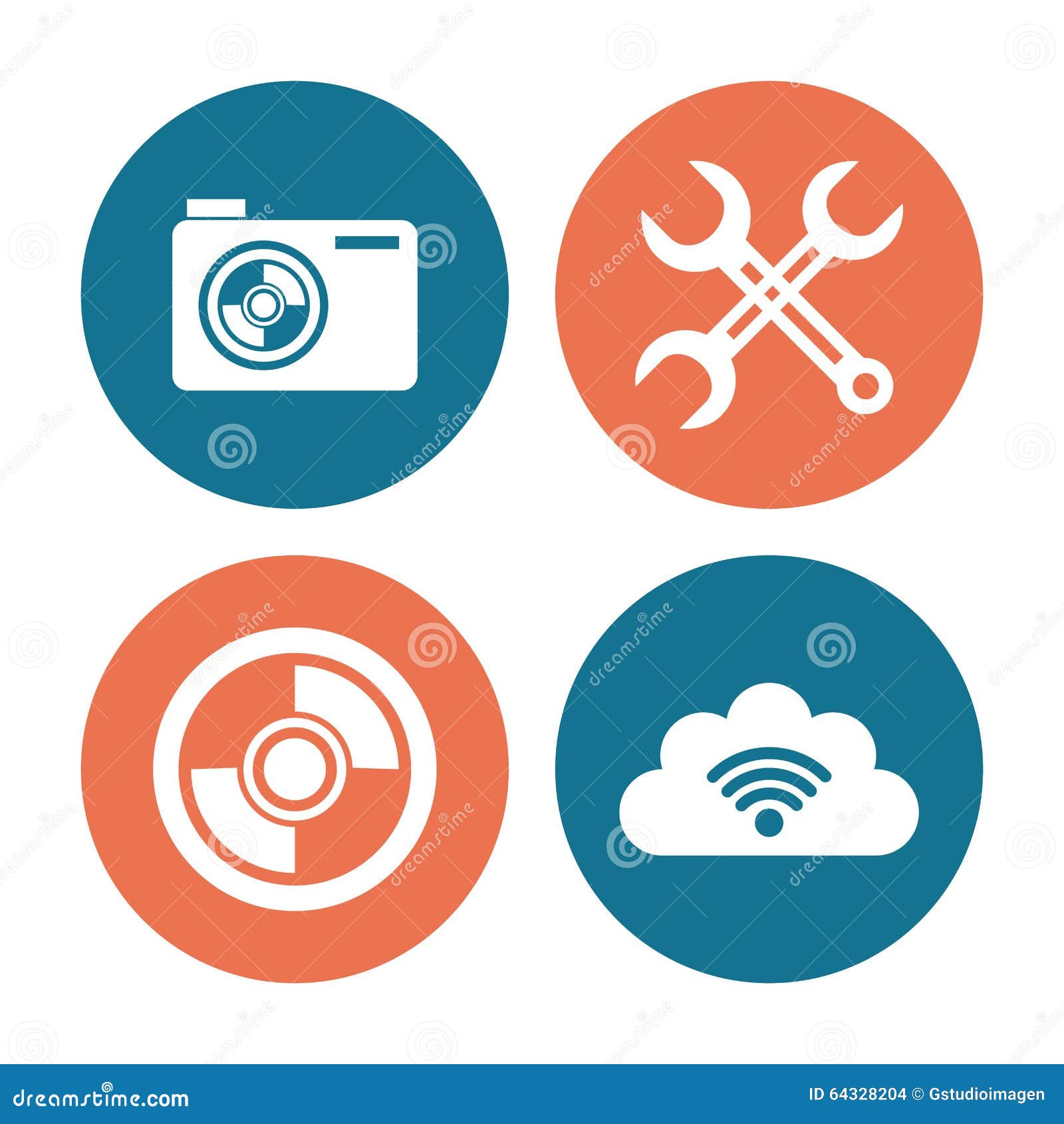 Technology and Electronic Devices Stock Illustration - Illustration of ...