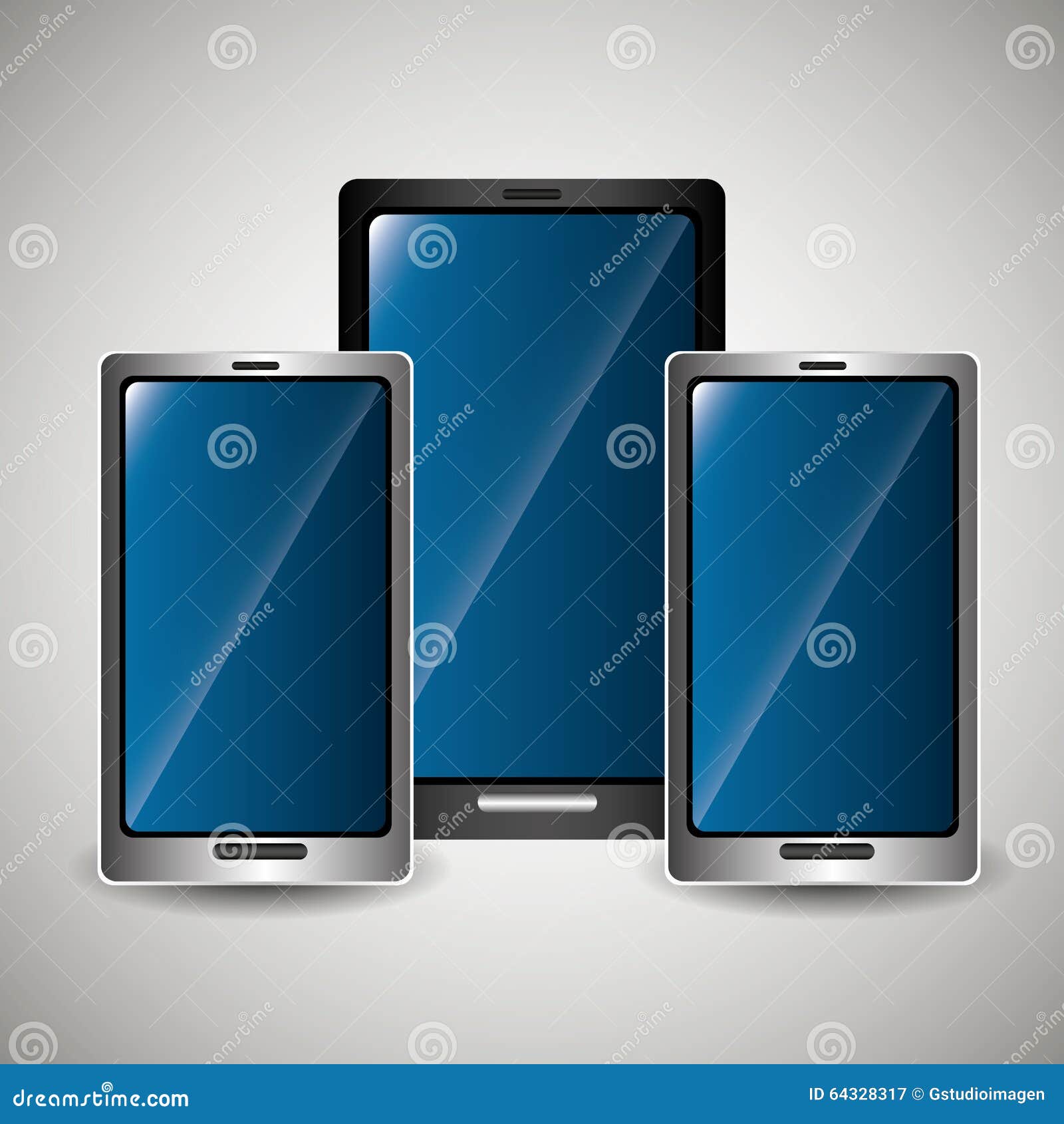 Technology and Electronic Devices Stock Illustration - Illustration of ...
