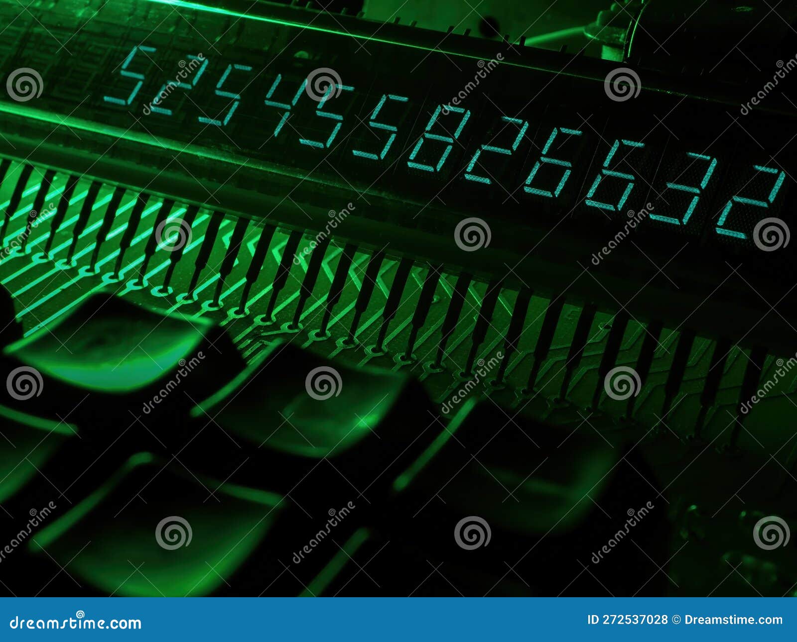 Technology and Electronics Concept. Electronic Scoreboard with Numbers ...