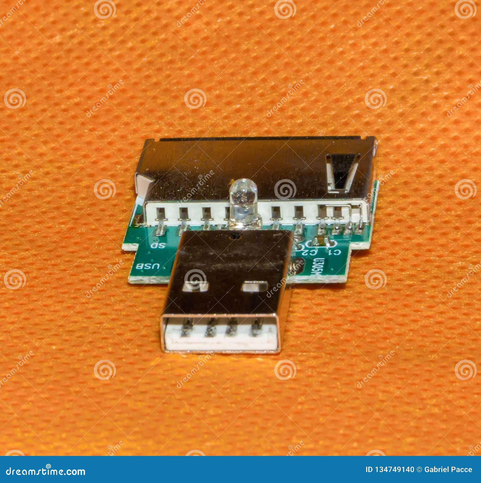 SD Card Reader To USB, Inside Look Stock Photo - Image of data, board ...