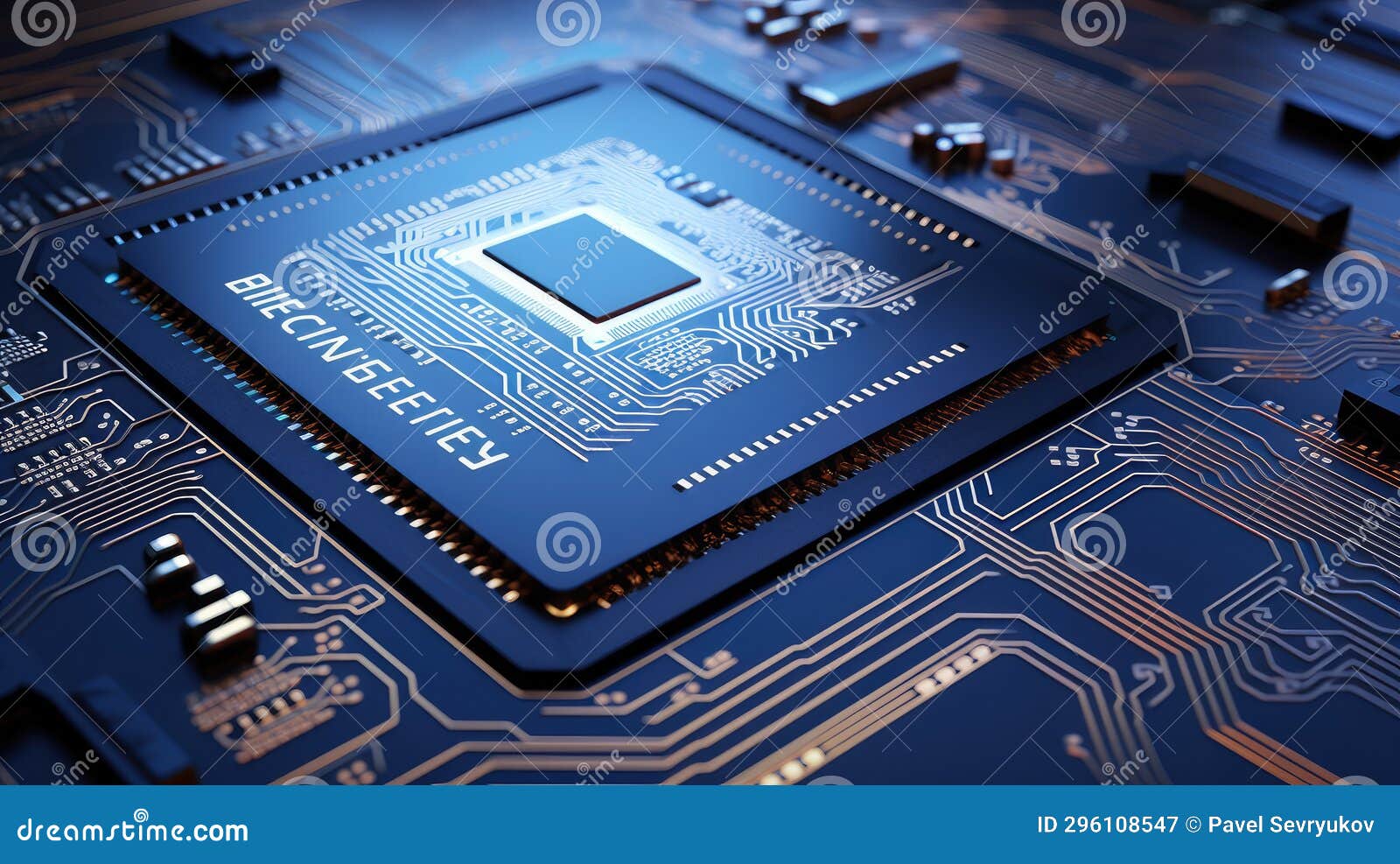 Technology Energy Efficient Chip Stock Illustration - Illustration of ...