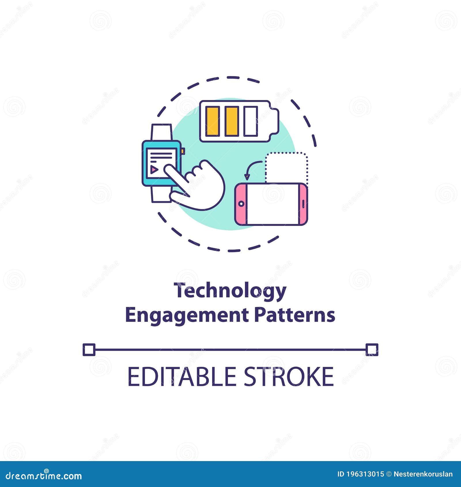 Technology Engagement Patterns Concept Icon Stock Vector - Illustration ...