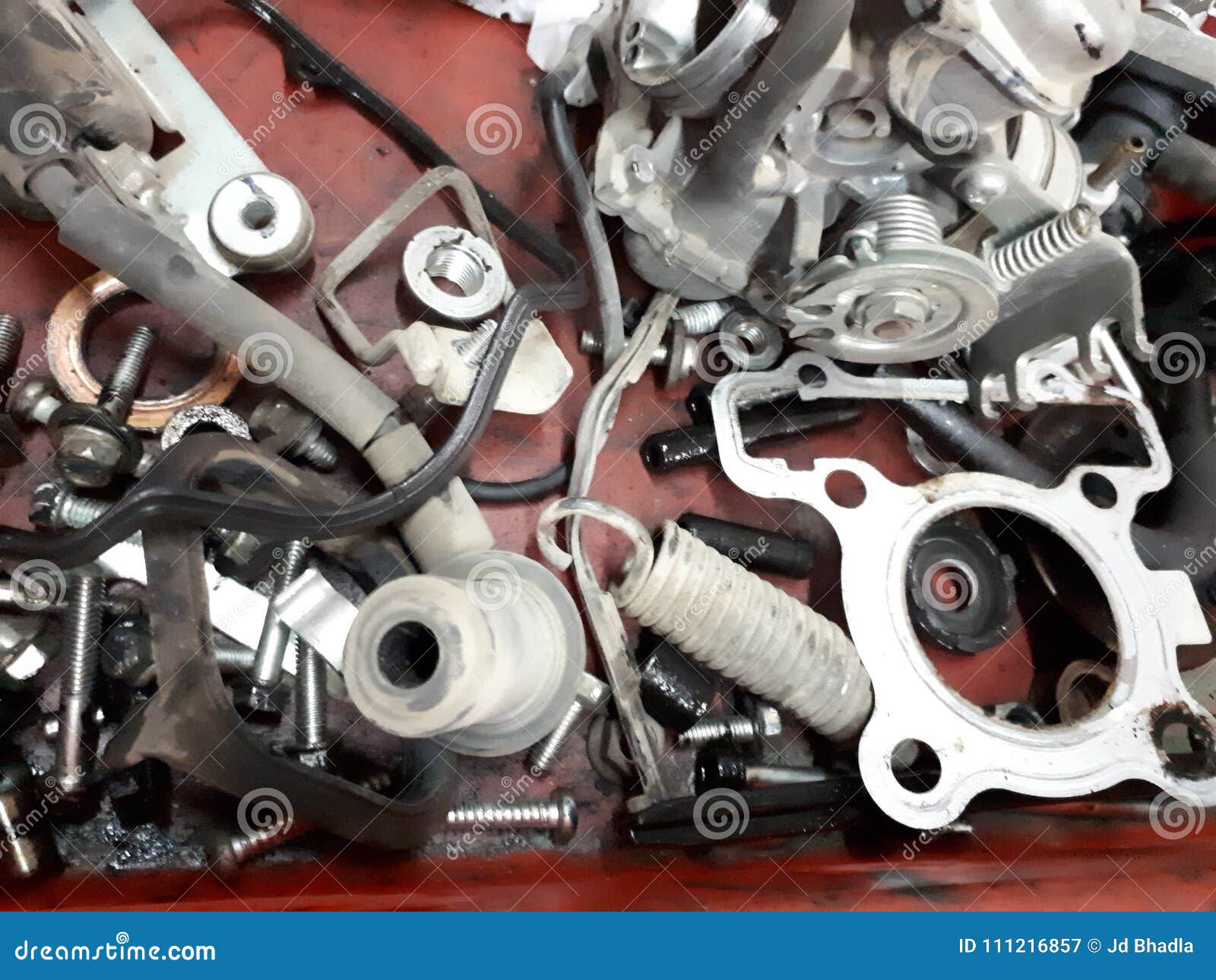 Technology, Engine Parts on Floor Stock Image - Image of floor, parts ...