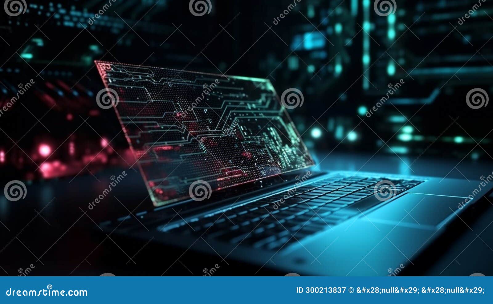 Technology and Engineering Concept Hacker Attack System, Red Alert Sign ...