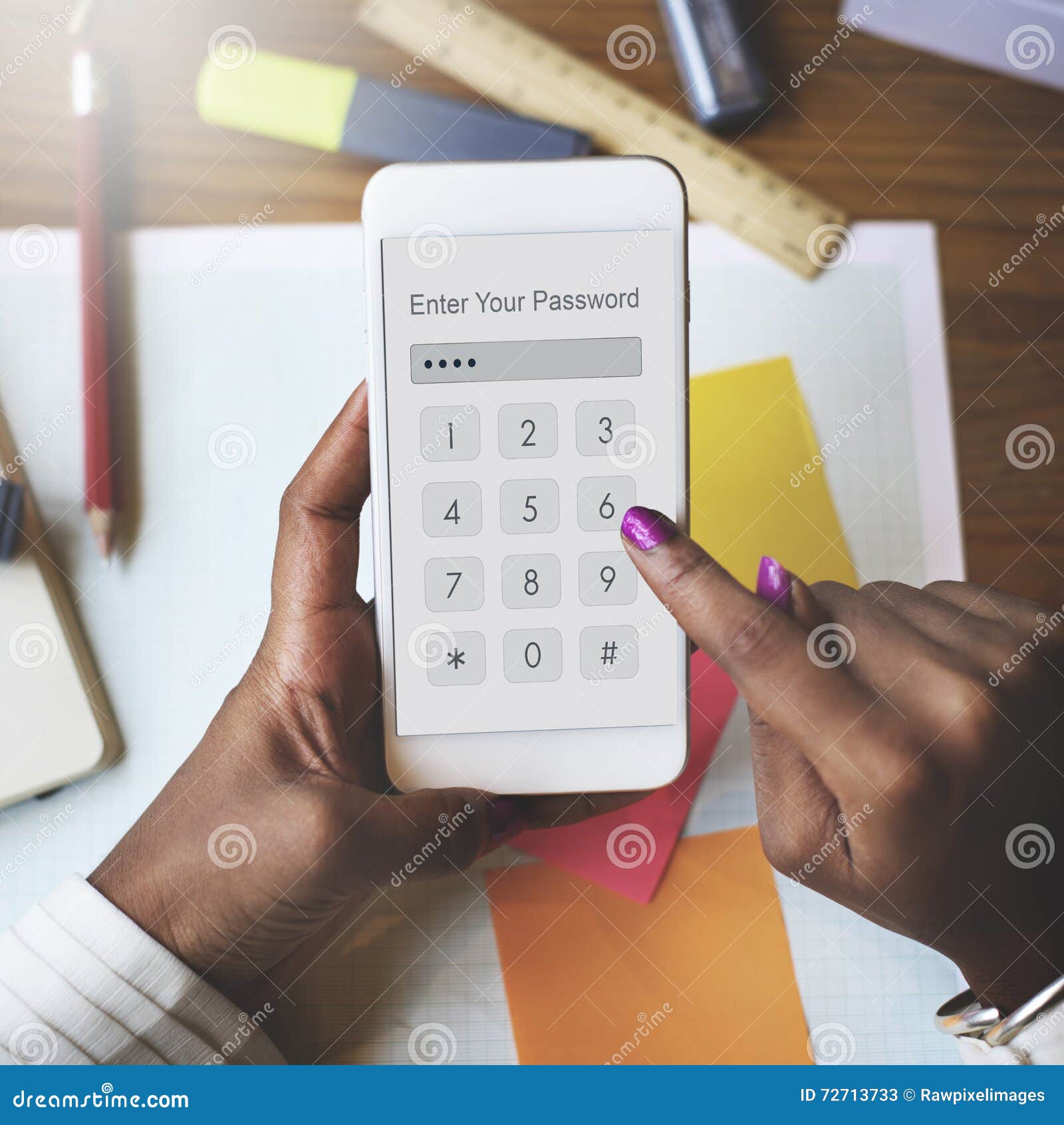 Technology Enter Password Security Graphic Concept Stock Image - Image ...