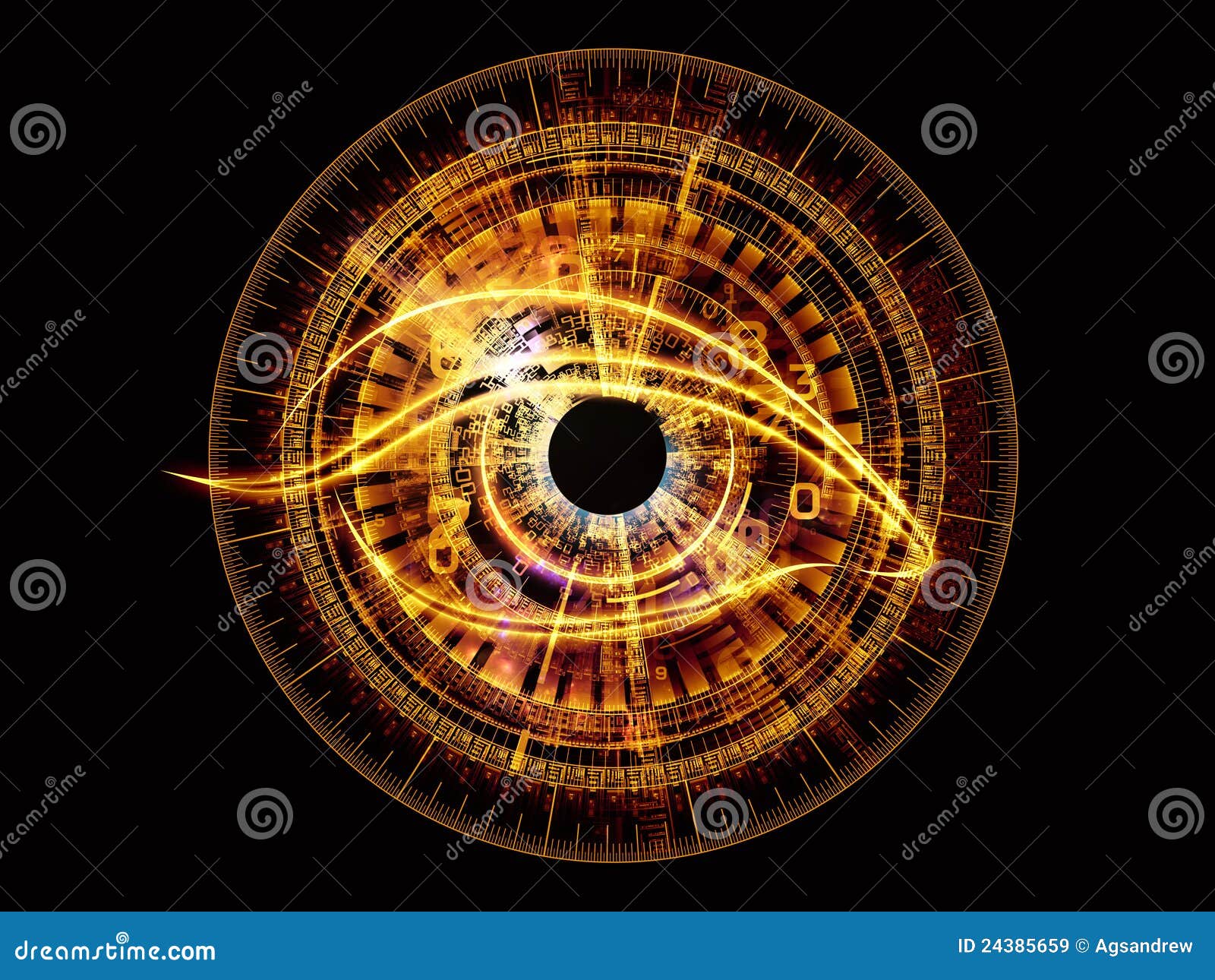 Technology eye stock illustration. Illustration of metaphor - 24385659
