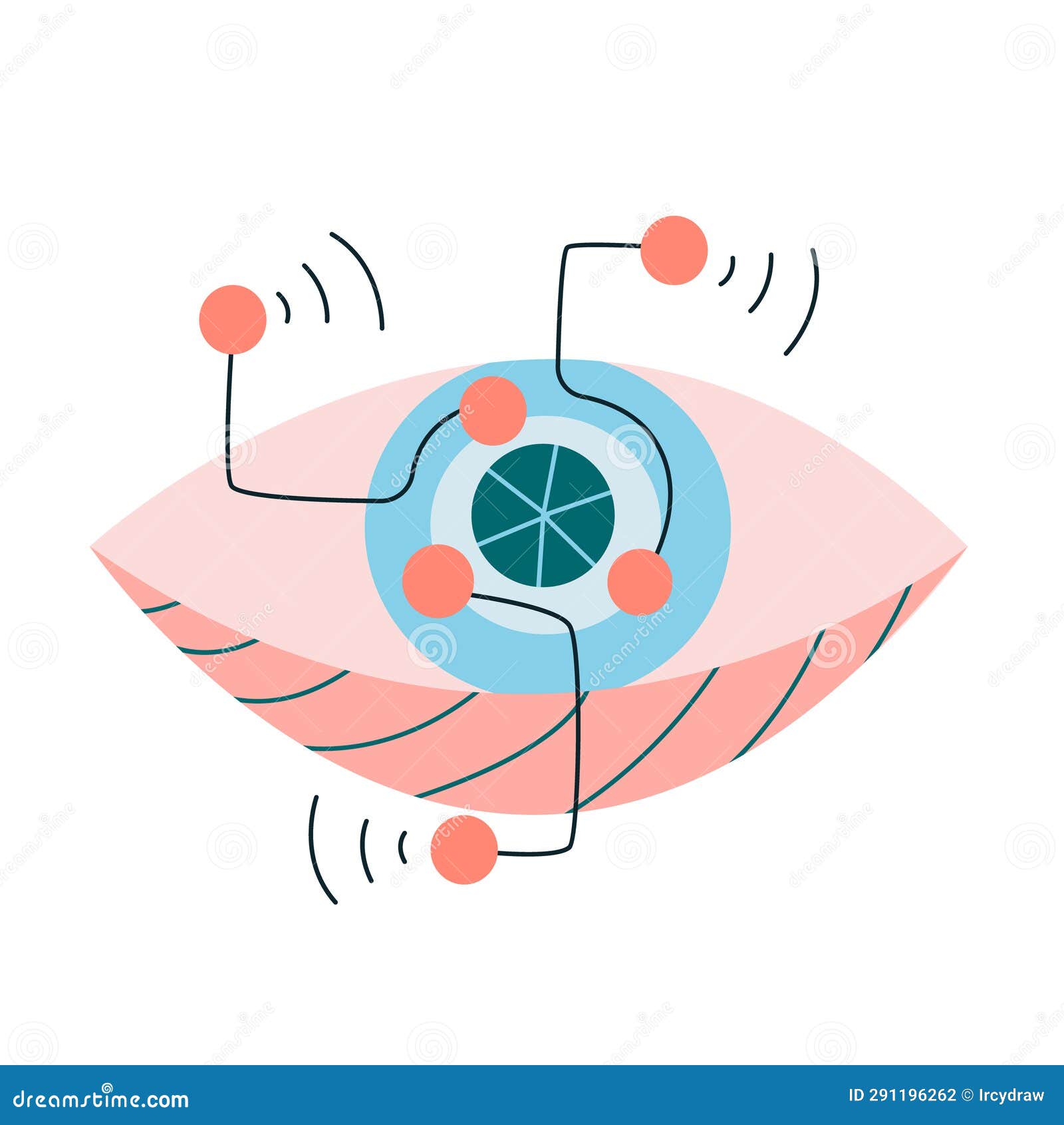 Technology Eye with AI. Cyborg Eye Stock Vector - Illustration of ...