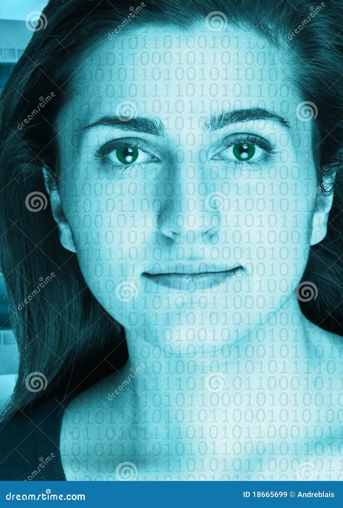 Technology face stock image. Image of human, computer - 18665699