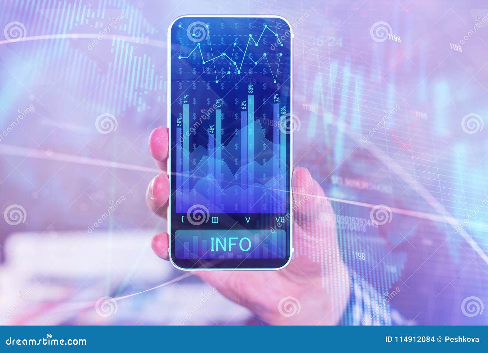 Technology, Finance and Communication Concept Stock Photo - Image of ...