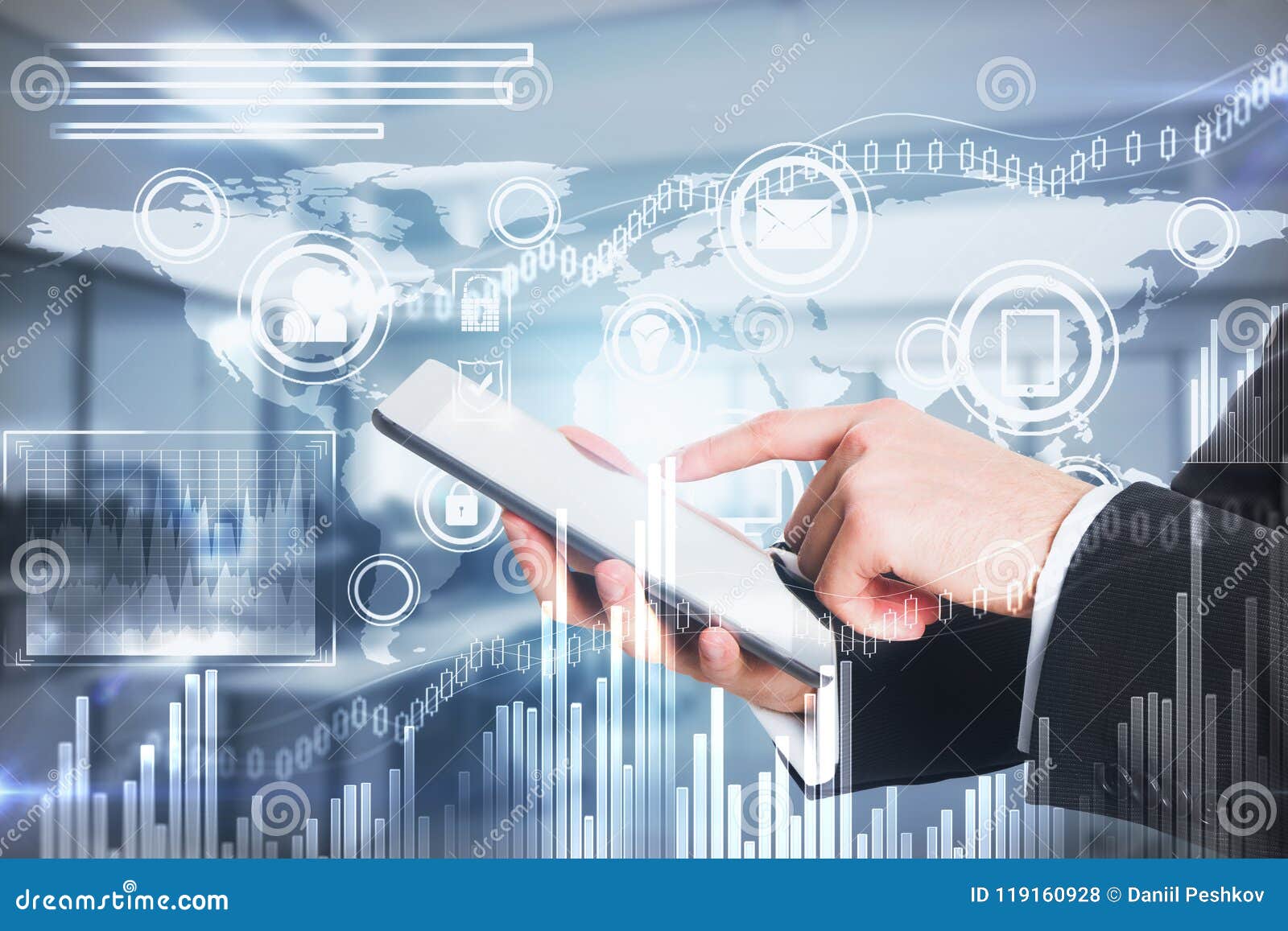 Technology, Finance, and Communication Concept Stock Photo - Image of ...