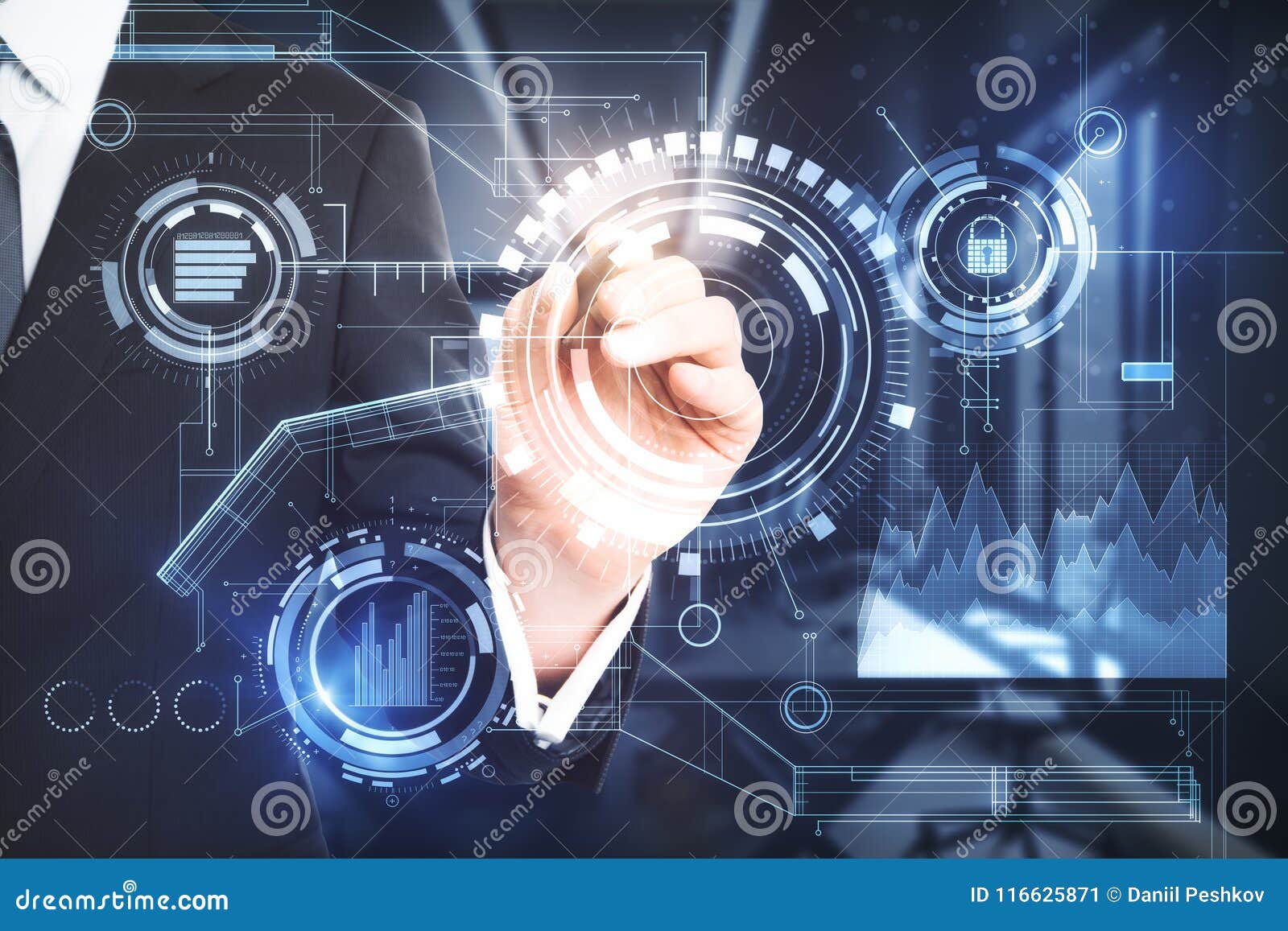Technology and Finance Concept Stock Image - Image of display, design ...