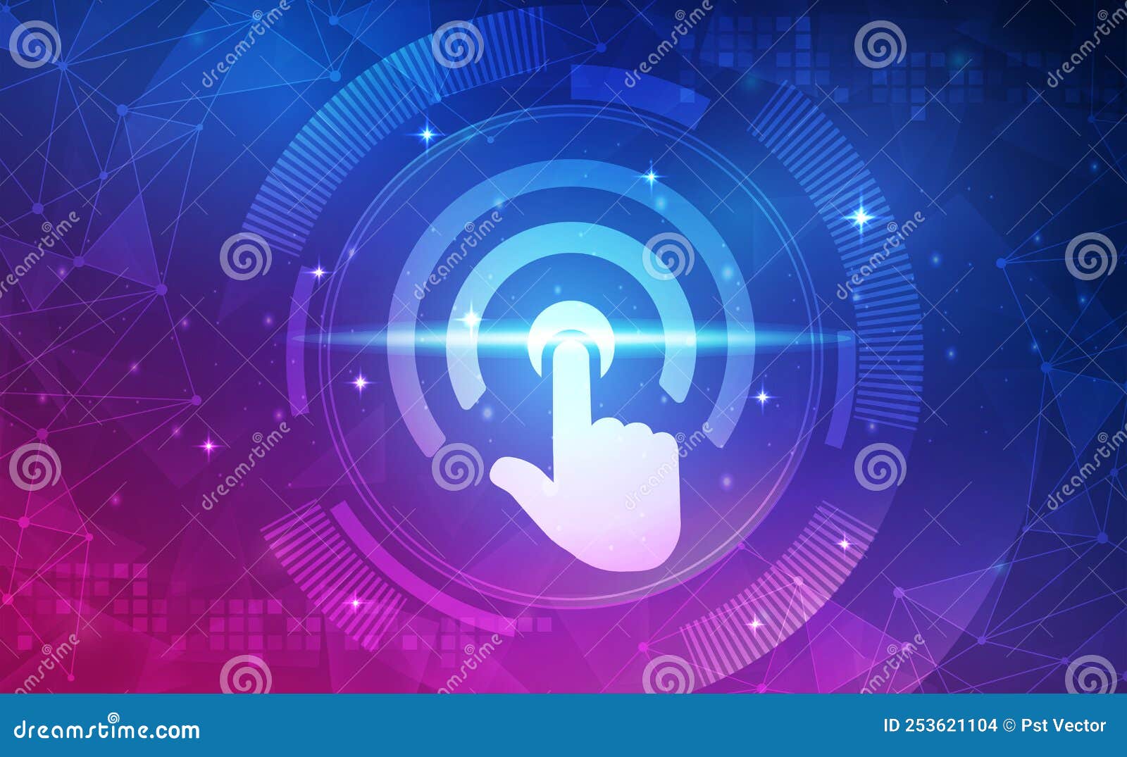 Technology Fingerprint Scanner Security Abstract Background Concept ...