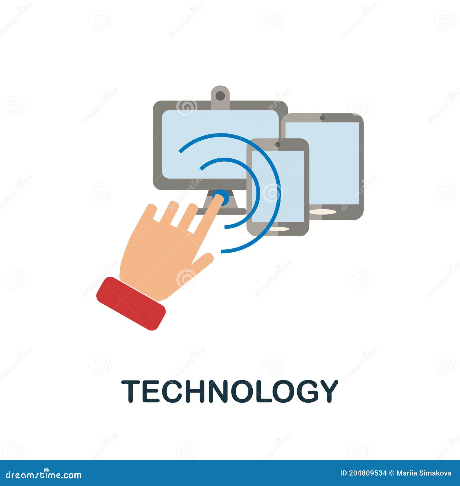 Technology Flat Icon. Color Simple Element from Stem Education ...