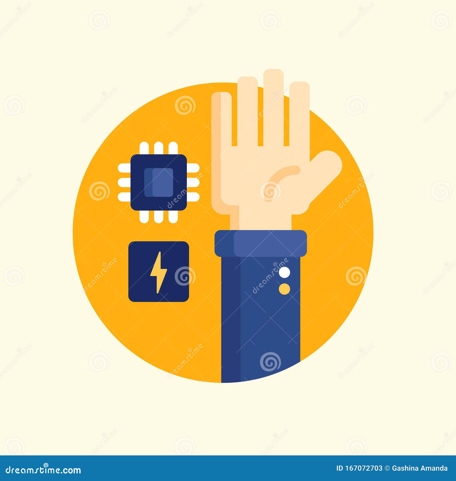 Technology Flat Icon Vector Graphic Download Template Stock ...