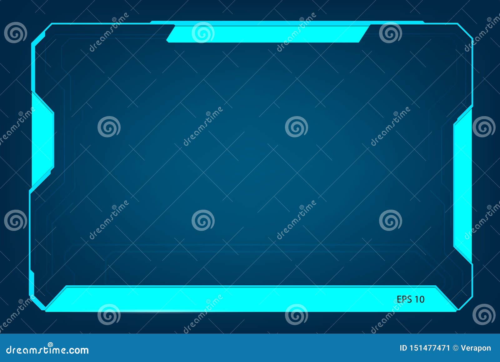 Technology Frame on Dark Blue Background Stock Illustration ...