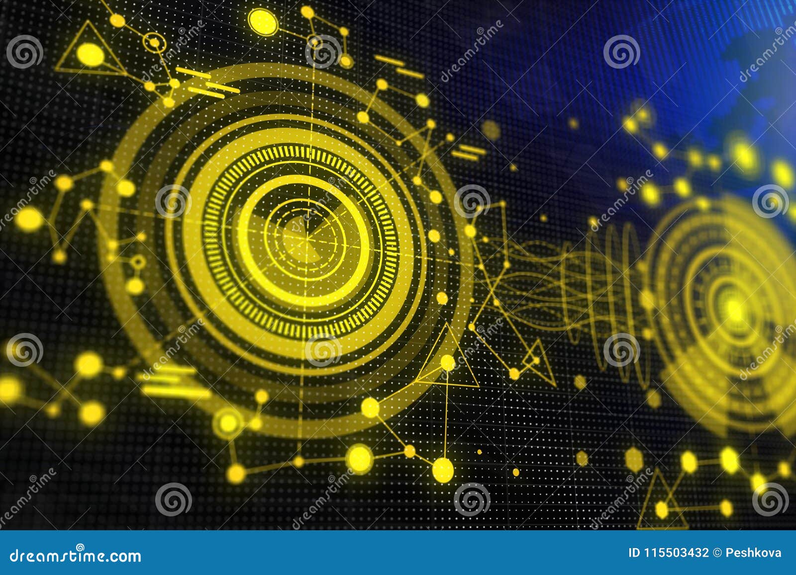 Technology, Future, Media and Network Concept Stock Illustration ...