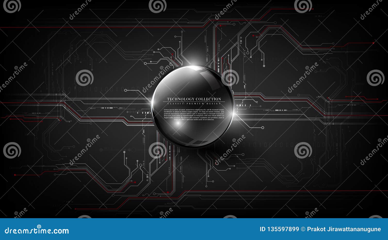 Technology Futuristic Abstract System Circuit Connection Background ...
