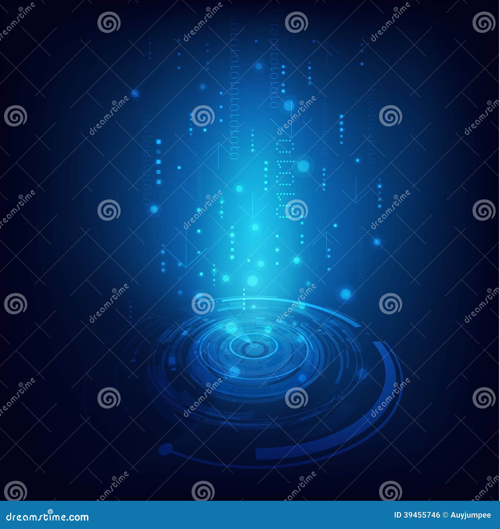 Technology Futuristic Digital Background, Illustration Stock Vector ...