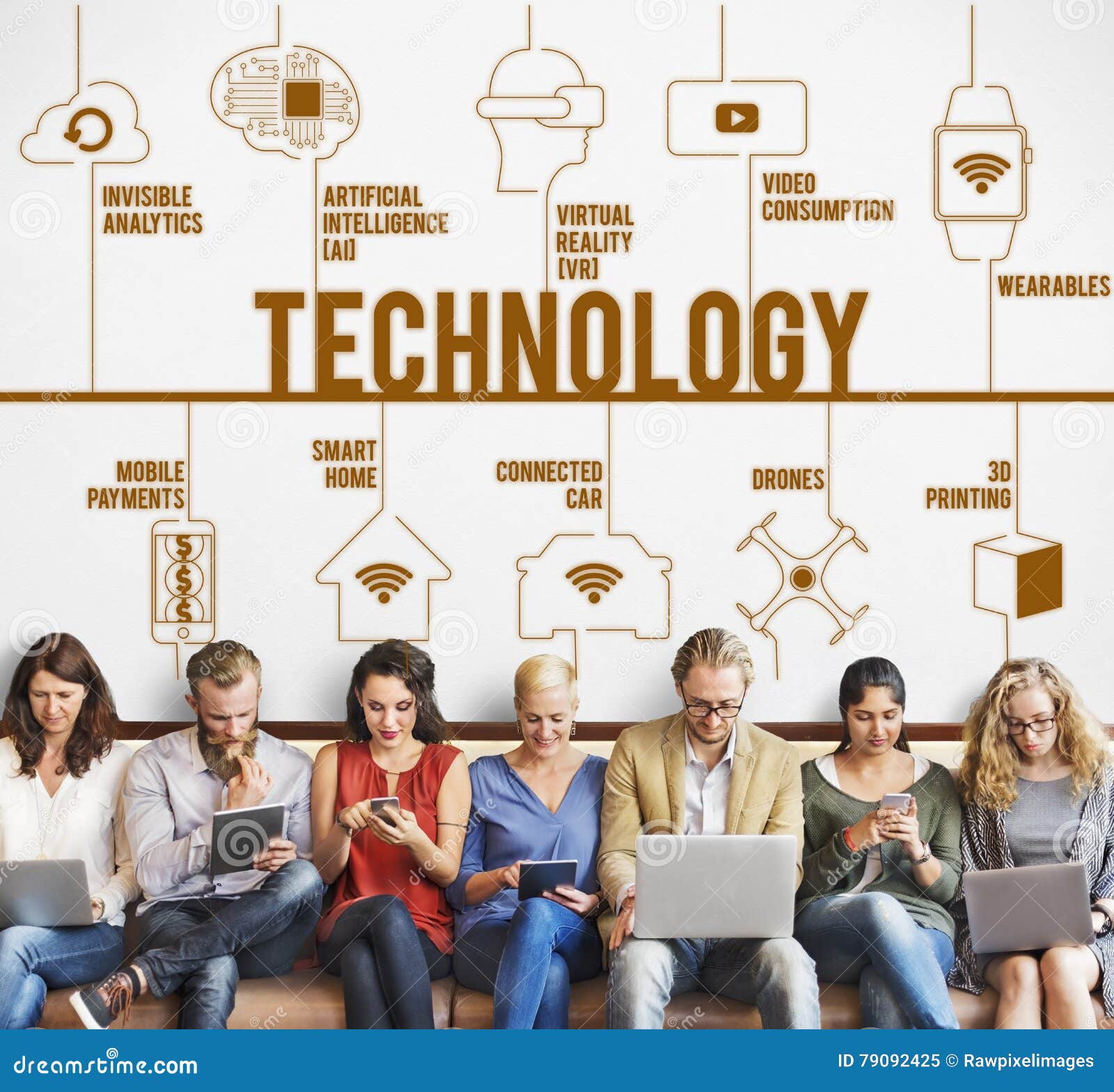 Technology Futuristic Innovation Invention Connection Concept Stock ...