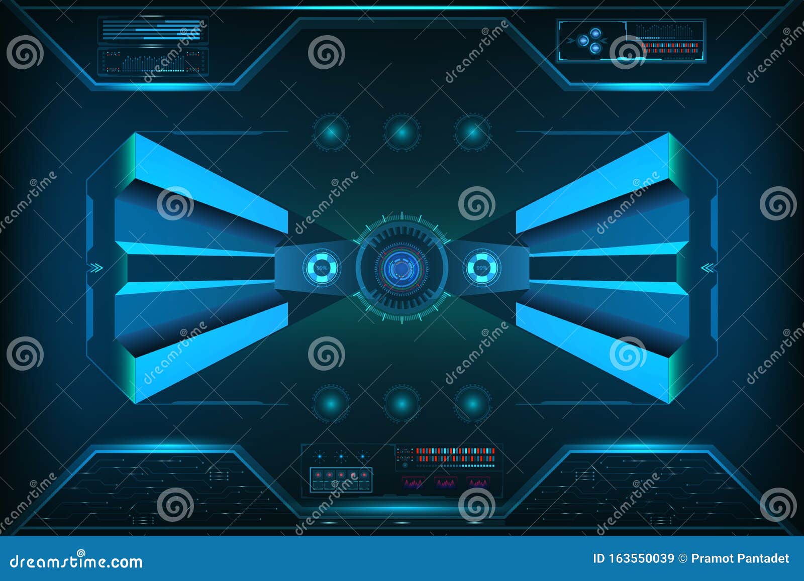 Technology Futuristic Interface-scherm Element Digitale ...