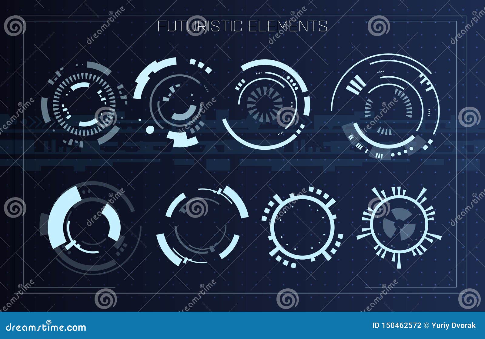 Technology Futuristic Modern User Interface Circle Shapes. HUD Elements ... Technology Futuristic Modern User Interface Circle Shapes. HUD Elements ...
