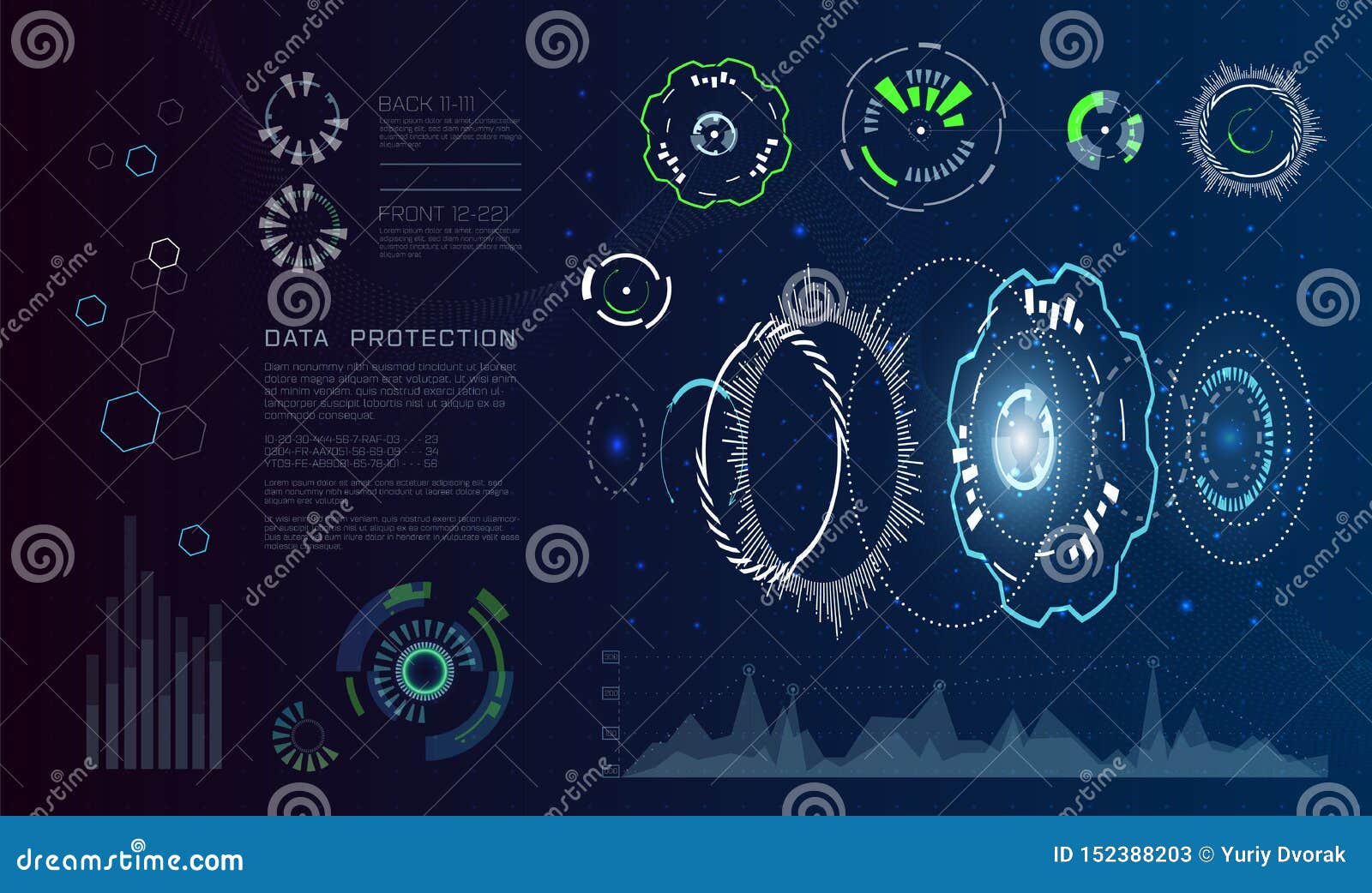 Technology Futuristic Modern User Interface Circle Shapes. HUD Elements ...