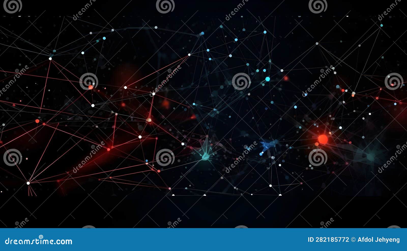 Technology Futuristic Network Connection Concept with Connecting ...