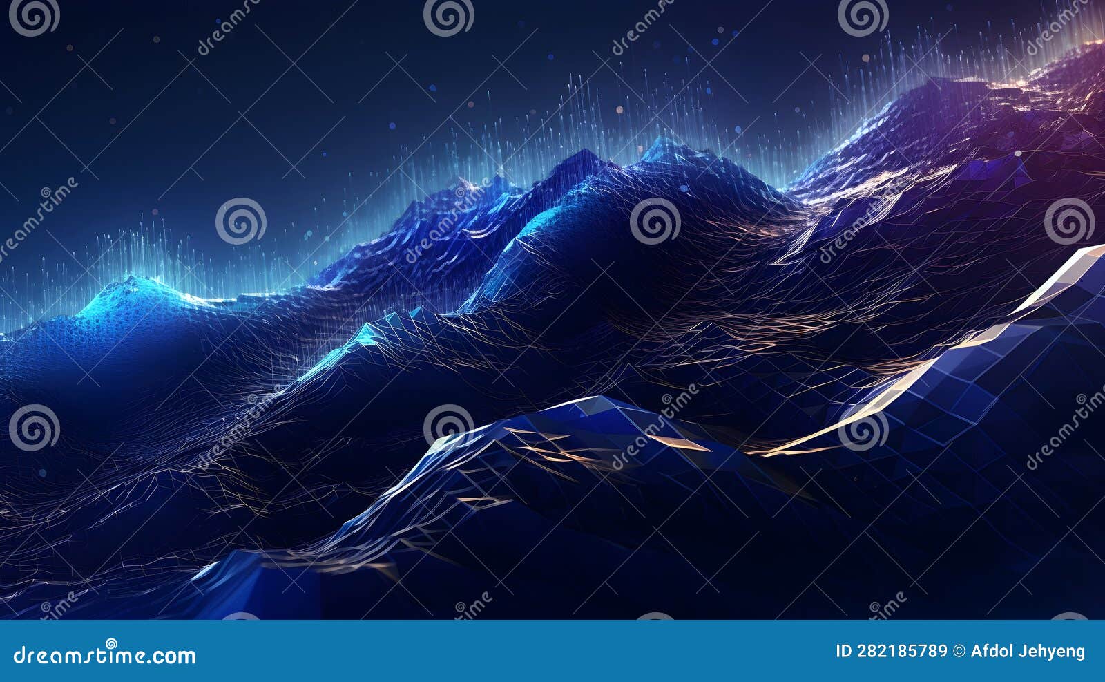 Technology Futuristic Network Connection Concept with Connecting ...