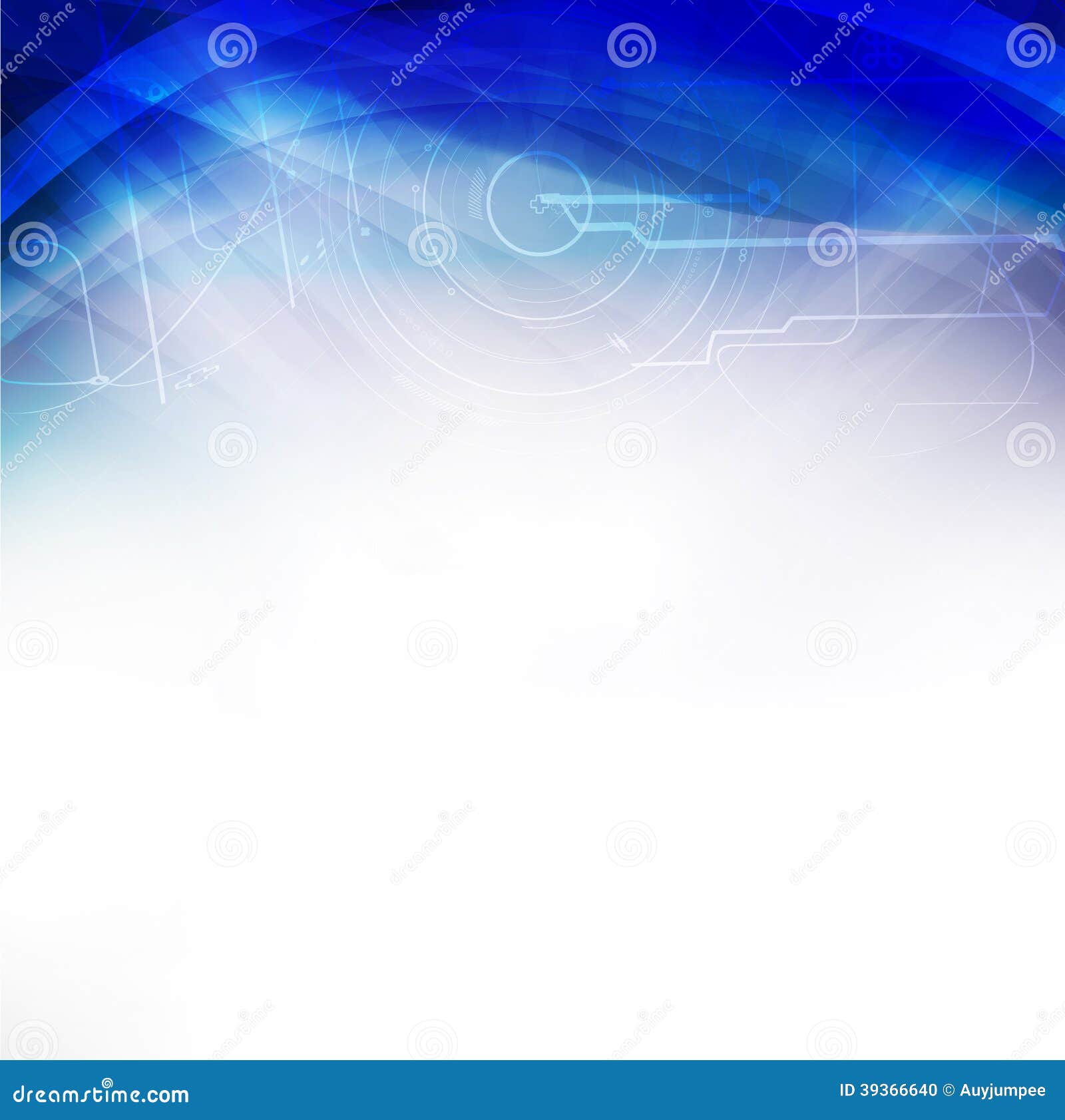 Technology Futuristic Swirl Blue Background, Illustration Stock Vector ...