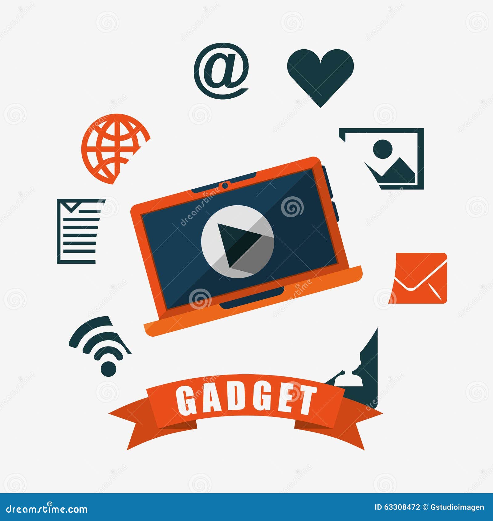 Technology gadget design stock vector. Illustration of gadgets - 63308472