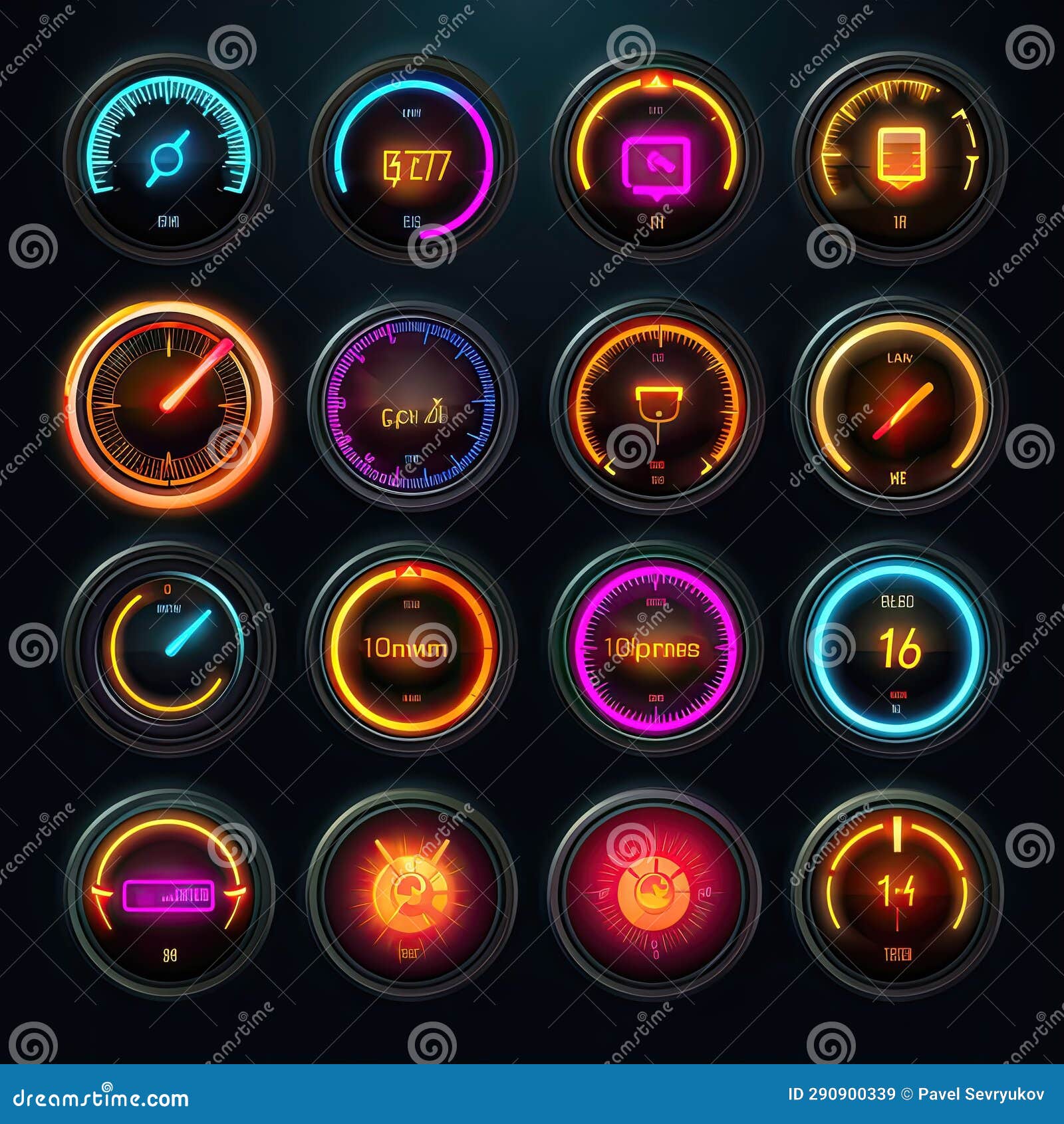 Technology Games Speedometer Ai Generated Stock Image - Image of ...