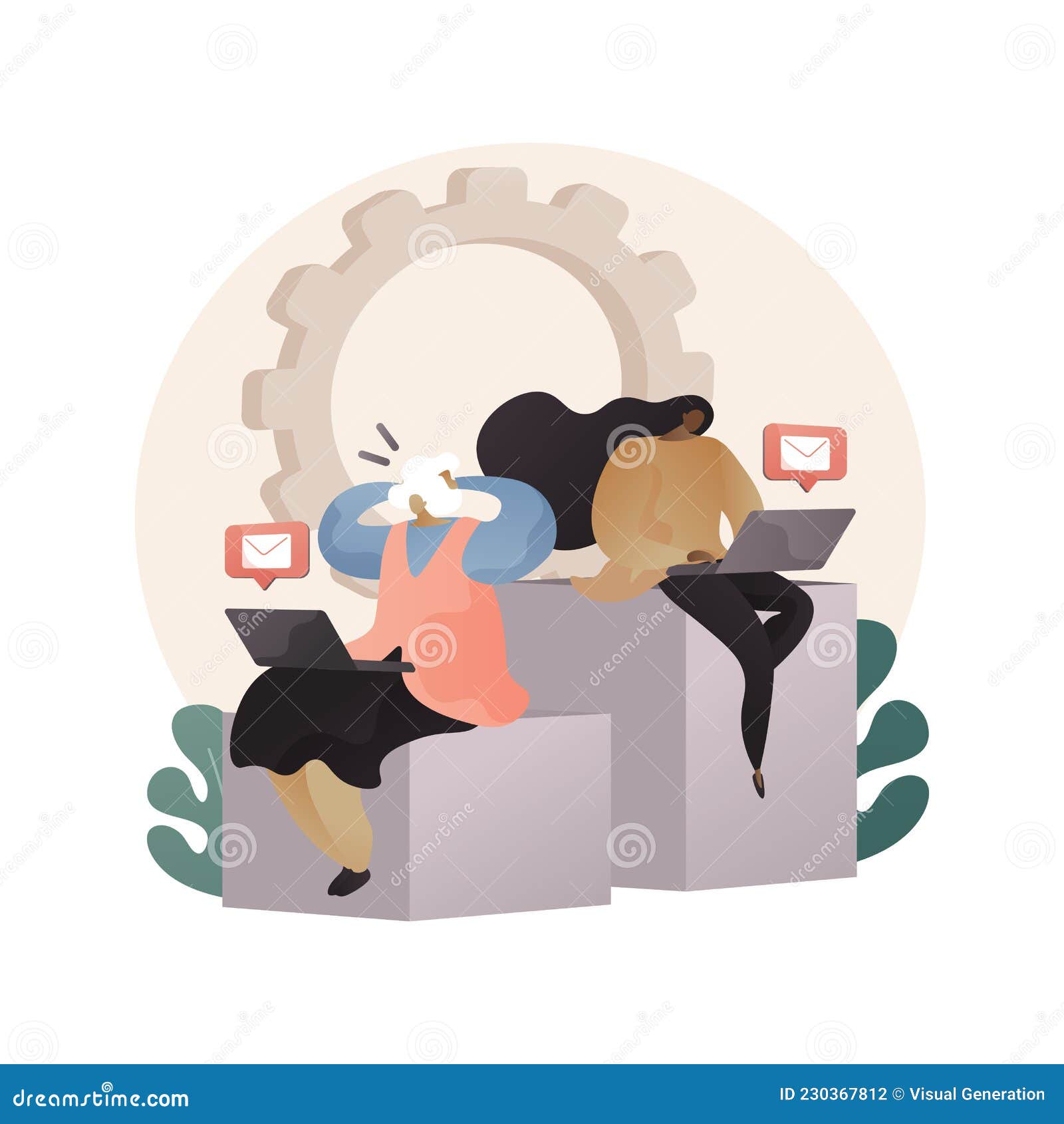 Technology Gap Abstract Concept Vector Illustration. Stock Vector ...